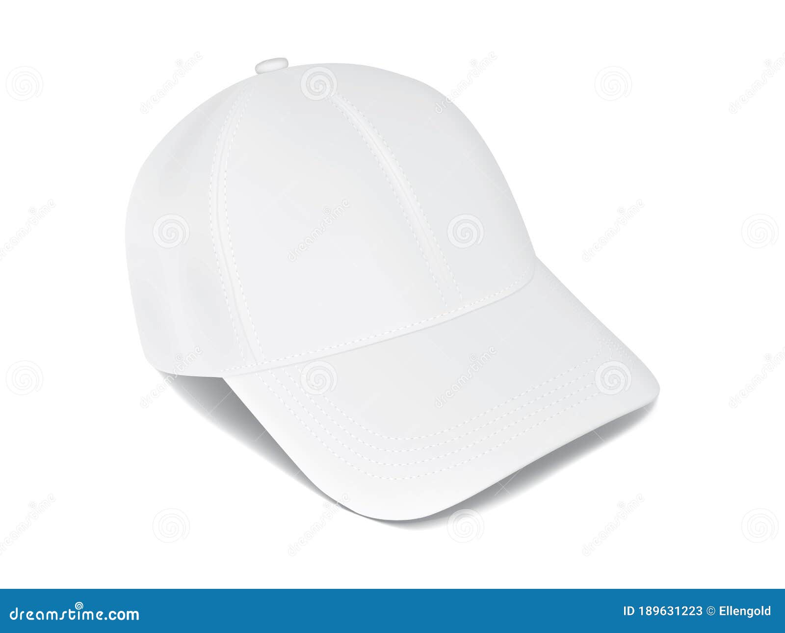 White Cap on White Background Stock Vector - Illustration of beauty ...