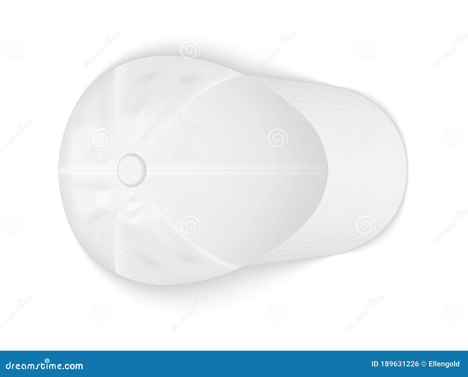 White Cap on White Background Stock Vector - Illustration of casual ...