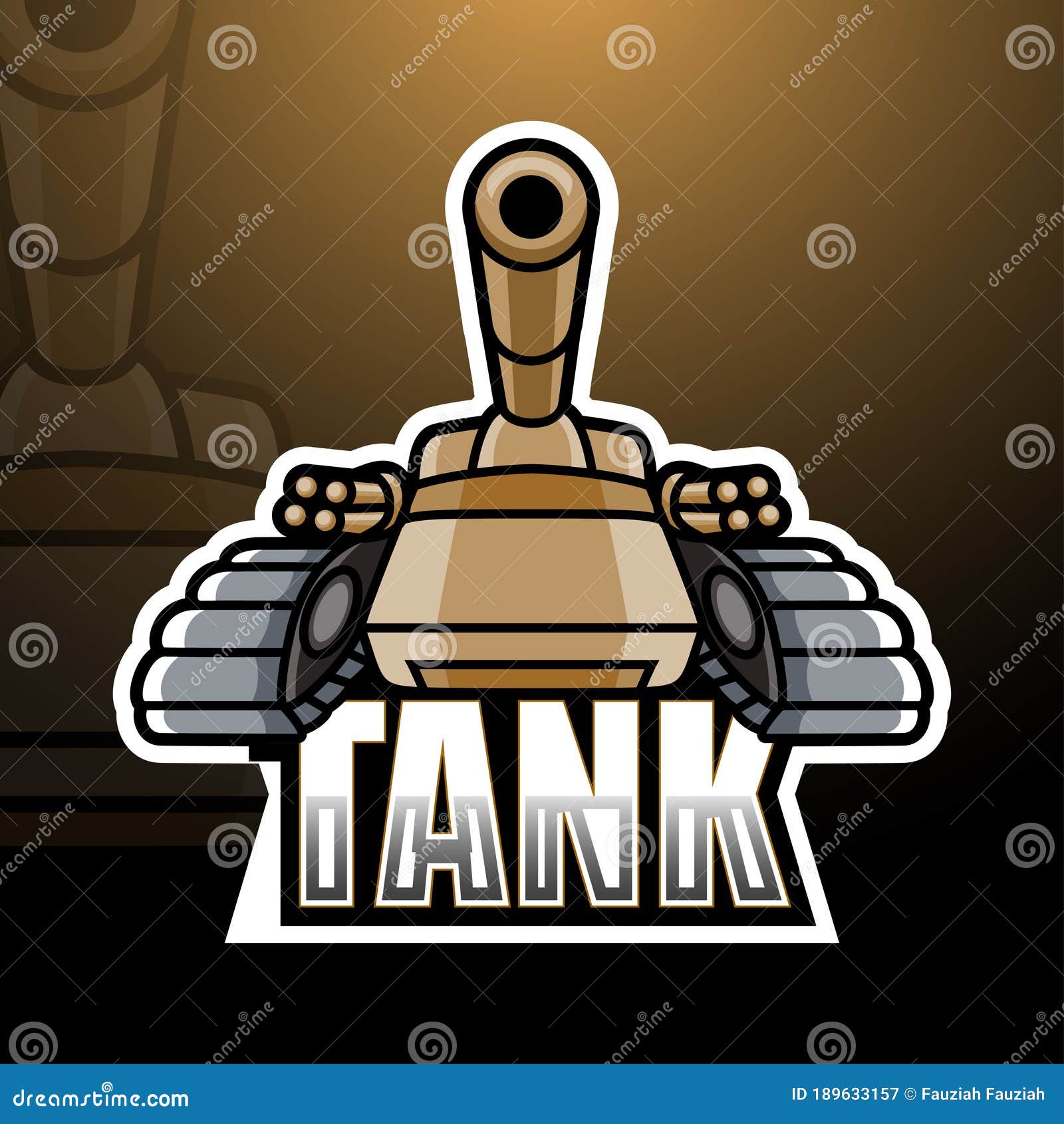 Tank Mascot Esport Logo Design Stock Vector - Illustration of army ...