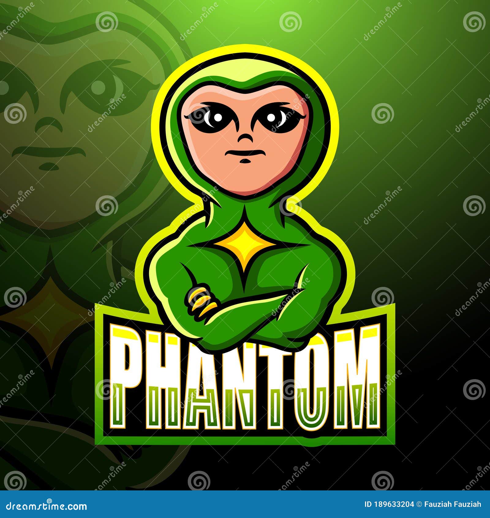Phantom Mascot Esport Logo Design Stock Vector - Illustration of ...