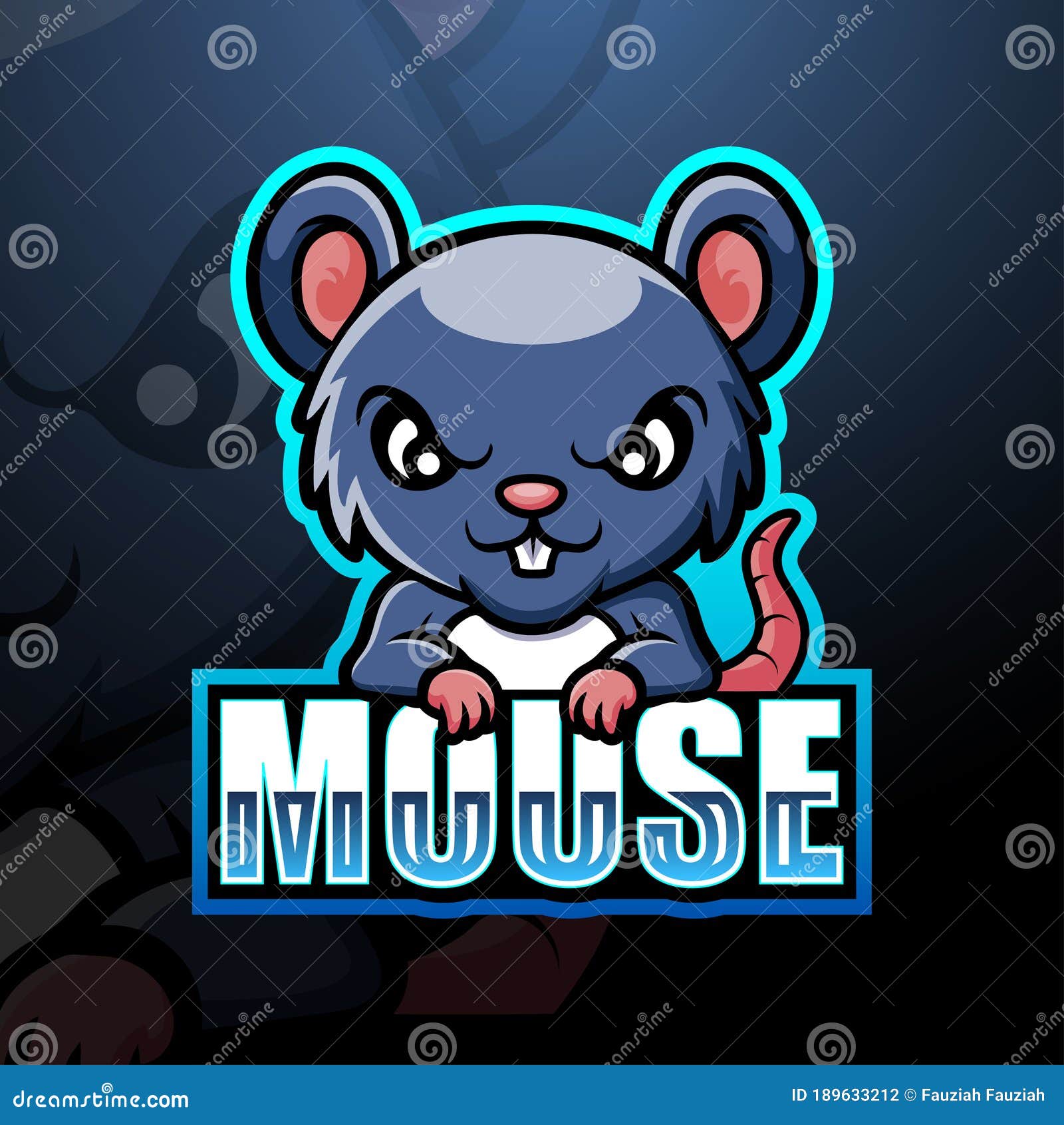Mouse Mascot Esport Logo Design Stock Vector - Illustration of danger ...