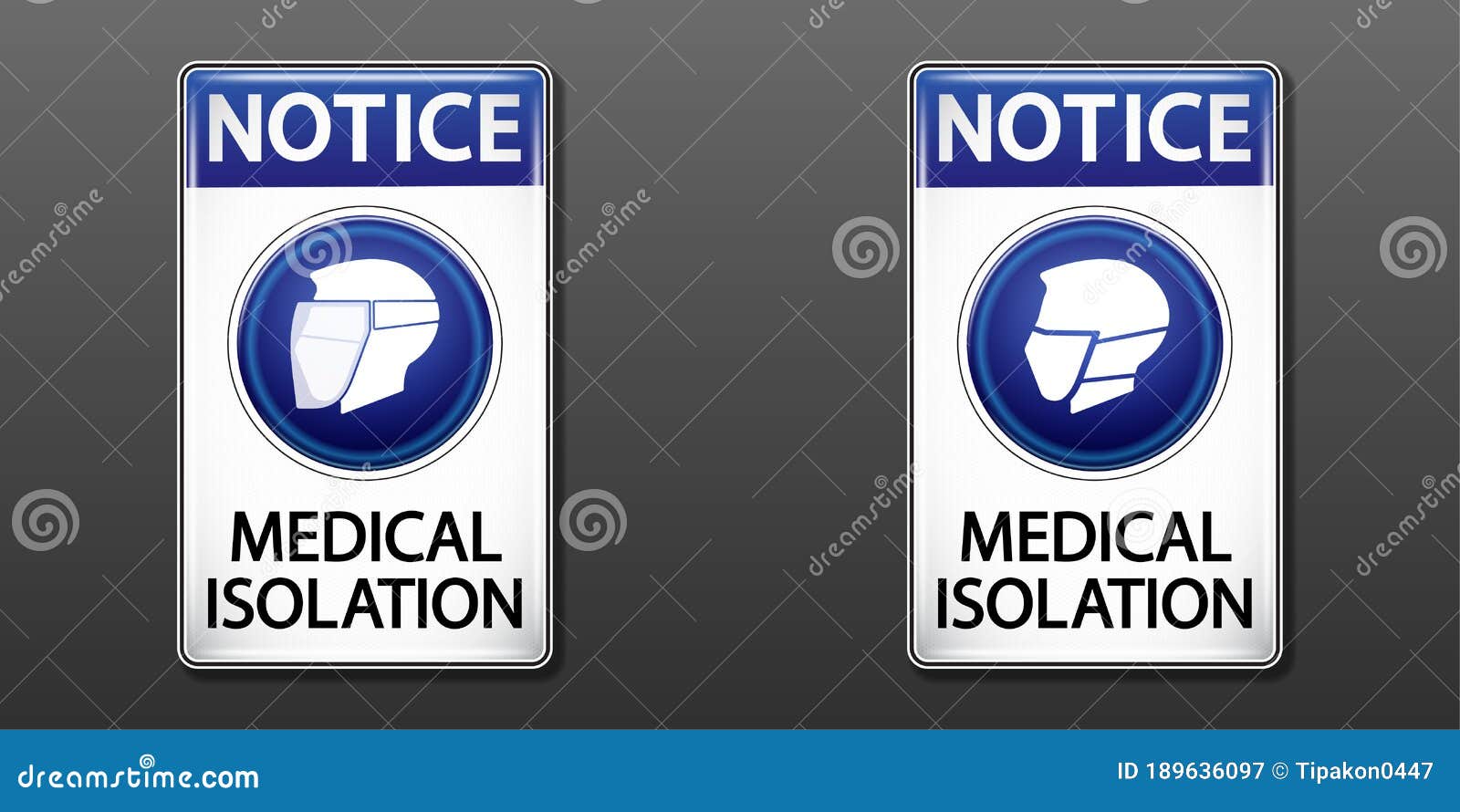 Notice Medical Isolation Sign Stock Vector - Illustration of celebrate ...