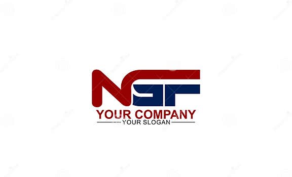 Bold Initial NGF Logo Template Stock Vector - Illustration of corporate ...