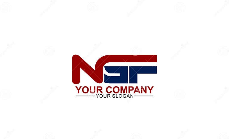 Bold Initial NGF Logo Template Stock Vector - Illustration of corporate ...