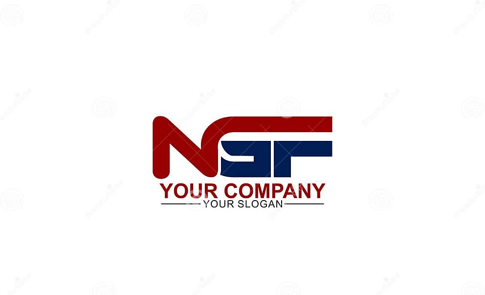 Bold Initial NGF Logo Template Stock Vector - Illustration of corporate ...