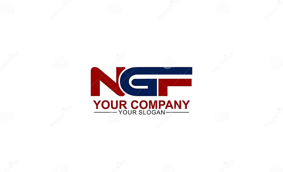 Strong and Bold Initial NGF Logo Stock Vector - Illustration of element ...