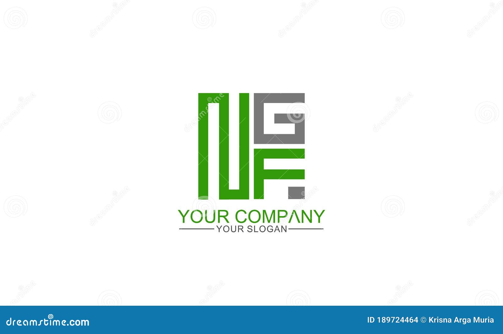 Square Initial NGF Logo Template Vector Stock Vector - Illustration of ...