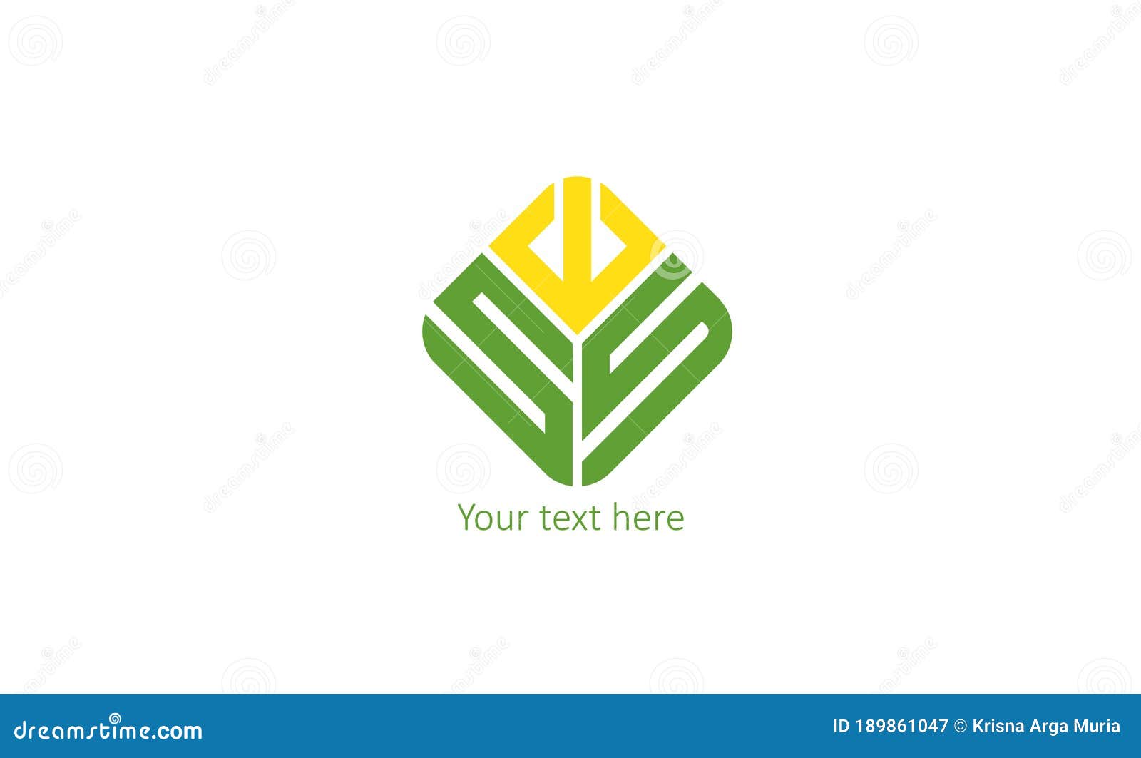 Leaf-shaped WSS or SWS Initial Logo Template Vector Stock Vector ...