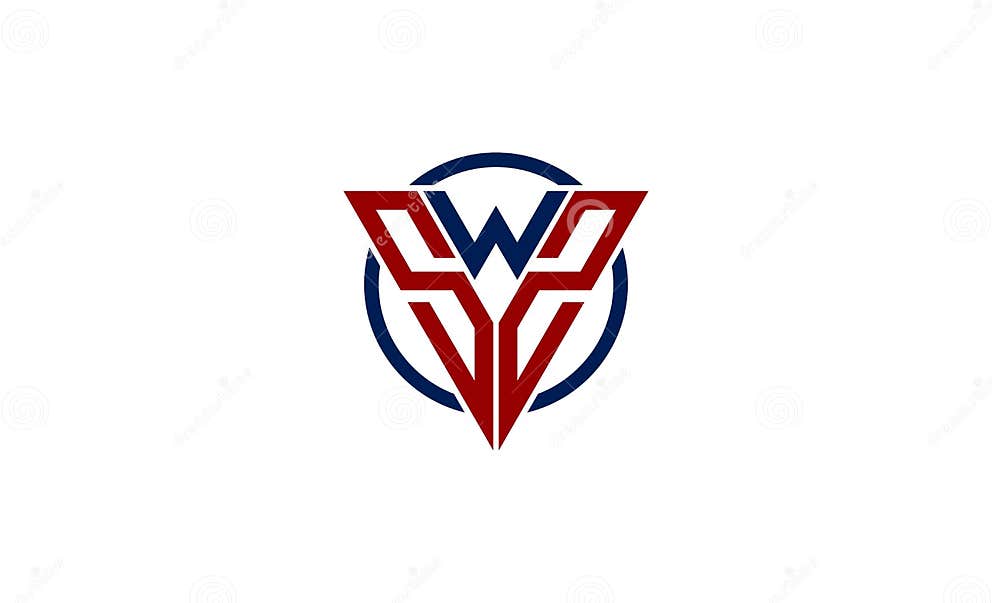 Abstract Triangle WSS or SWS Initial Logo Template Stock Vector ...