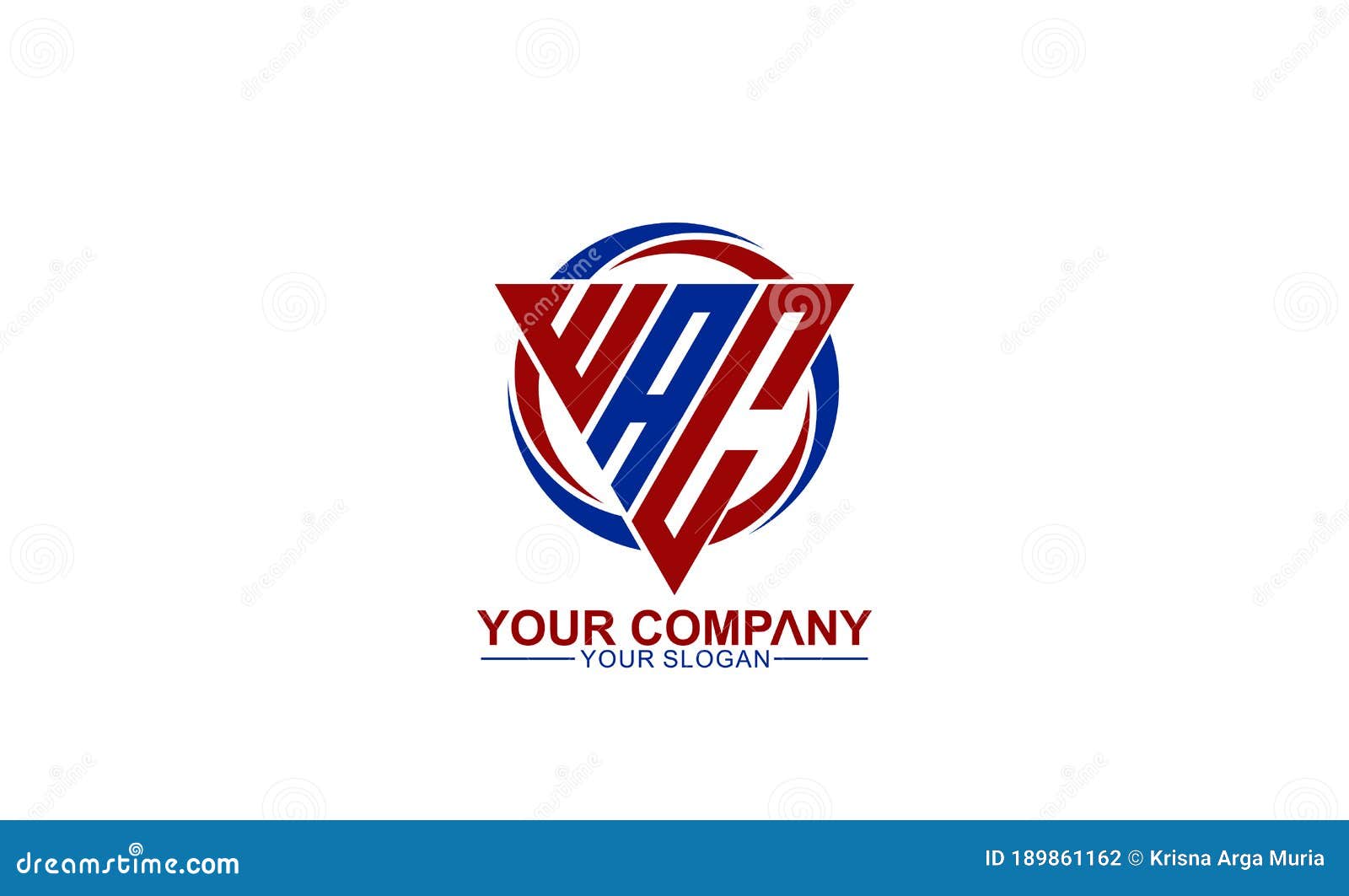 Initial WAC Logo Template with Swoosh Stock Vector - Illustration of ...