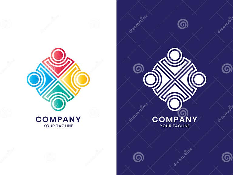Modern Community Circle Logo. for Personal or Business. Colorful ...