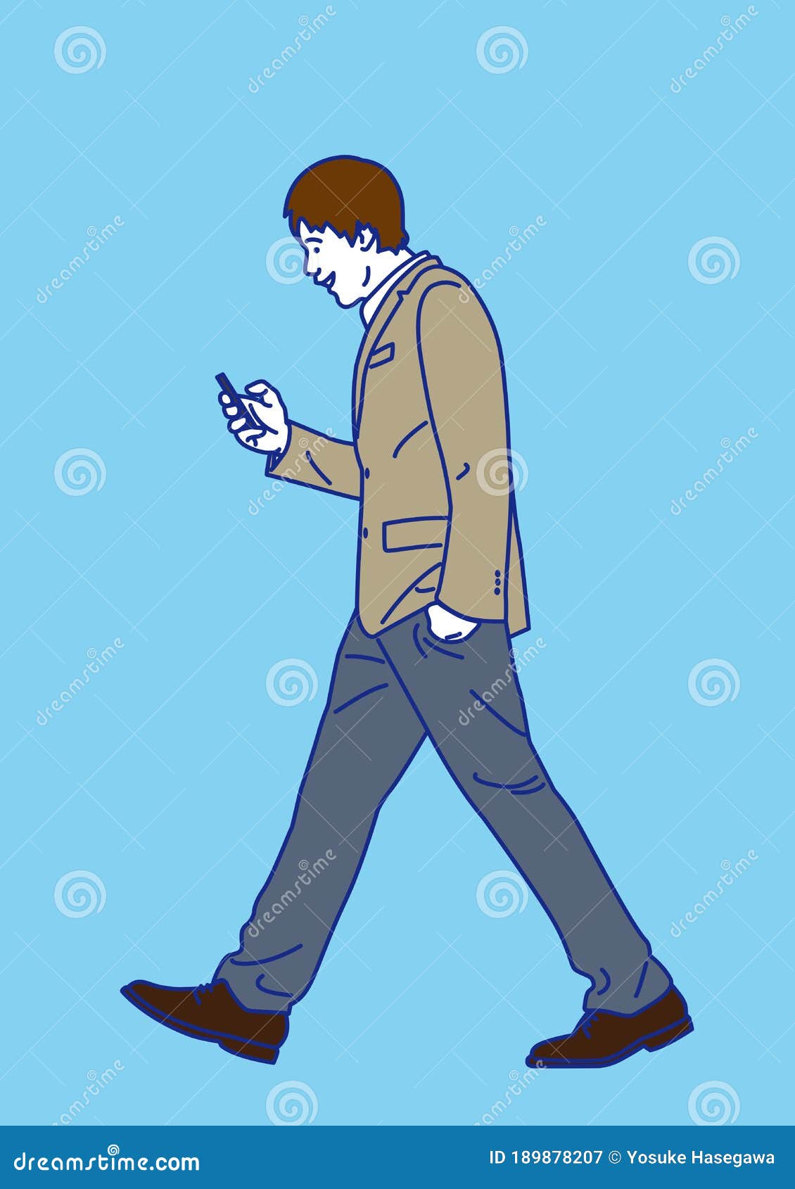 Guy Walking With Dog, Passer-By, Male Character Cartoon Vector ...