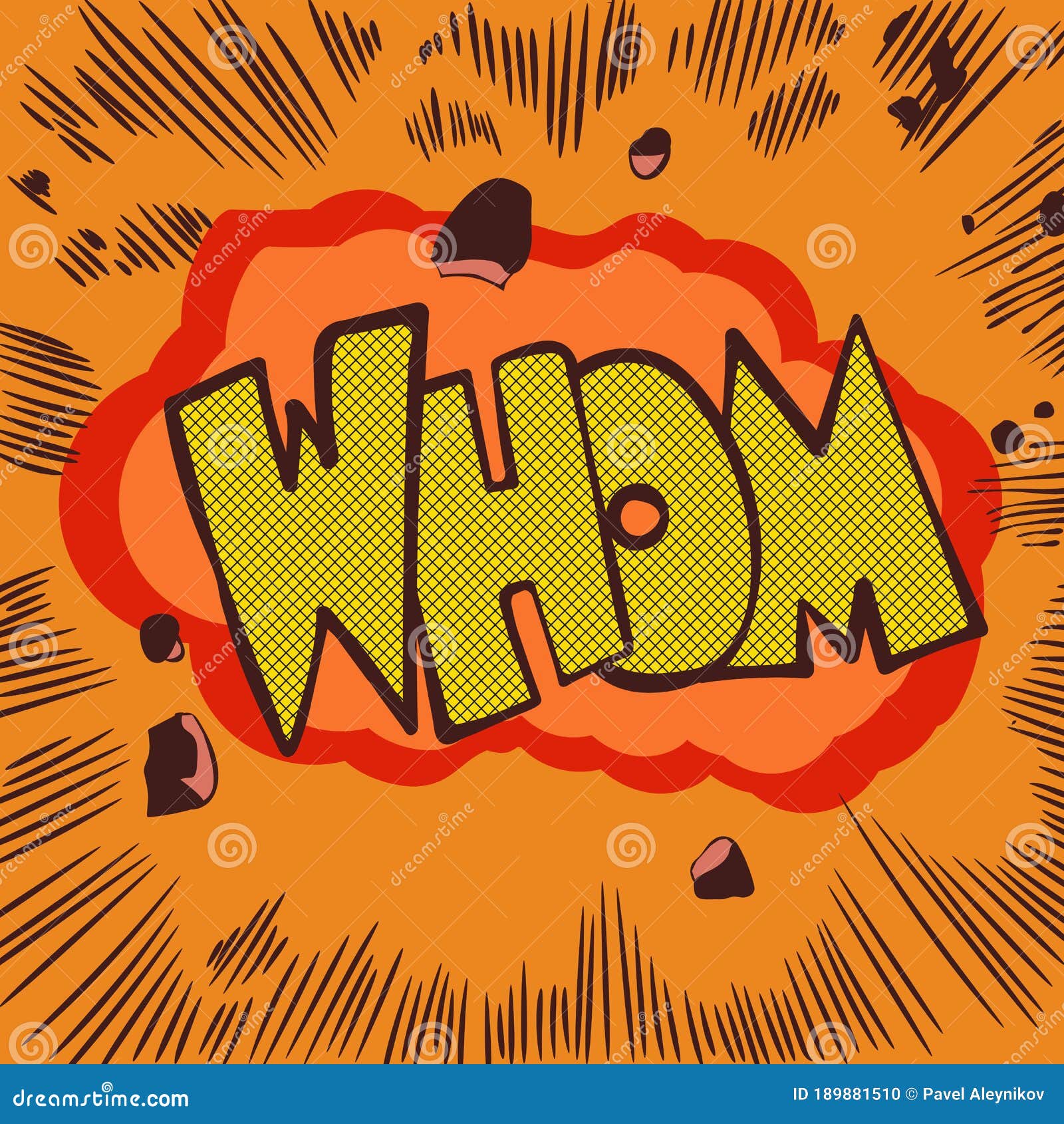 WHOM! Lettering Comics Style Stock Vector - Illustration of symbol ...