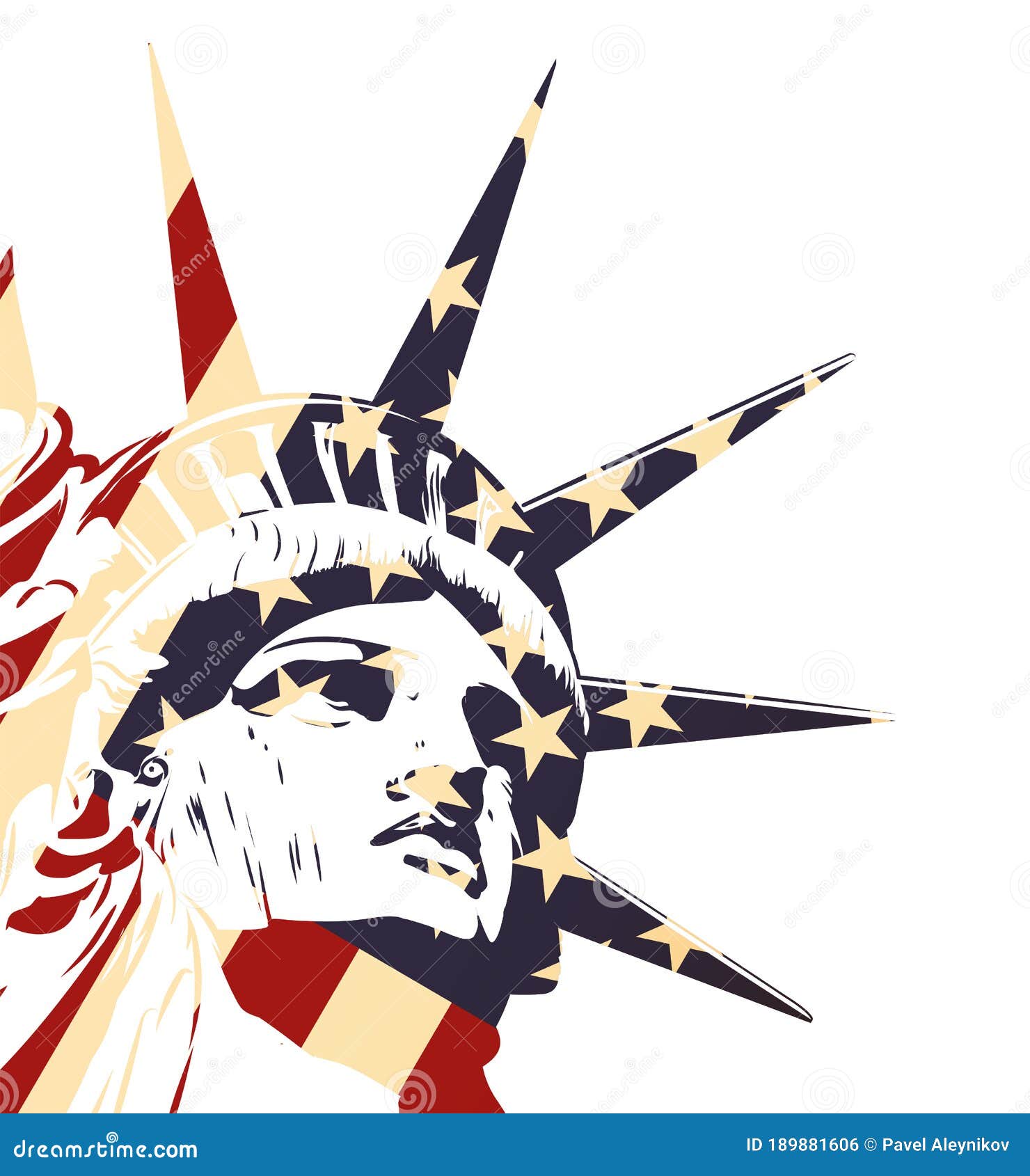 Statue of Liberty. Usa Flag. Vector Image Stock Vector - Illustration ...