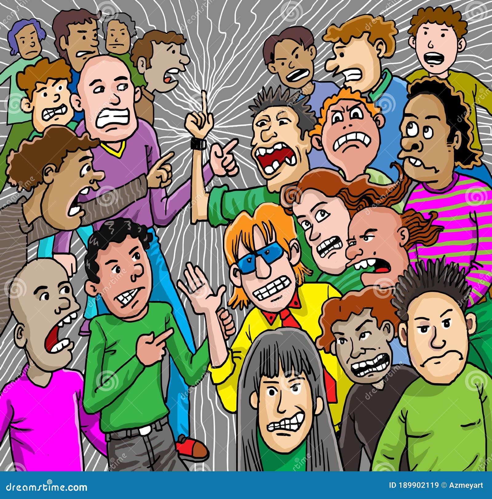 Crowd Of Angry People Clipart