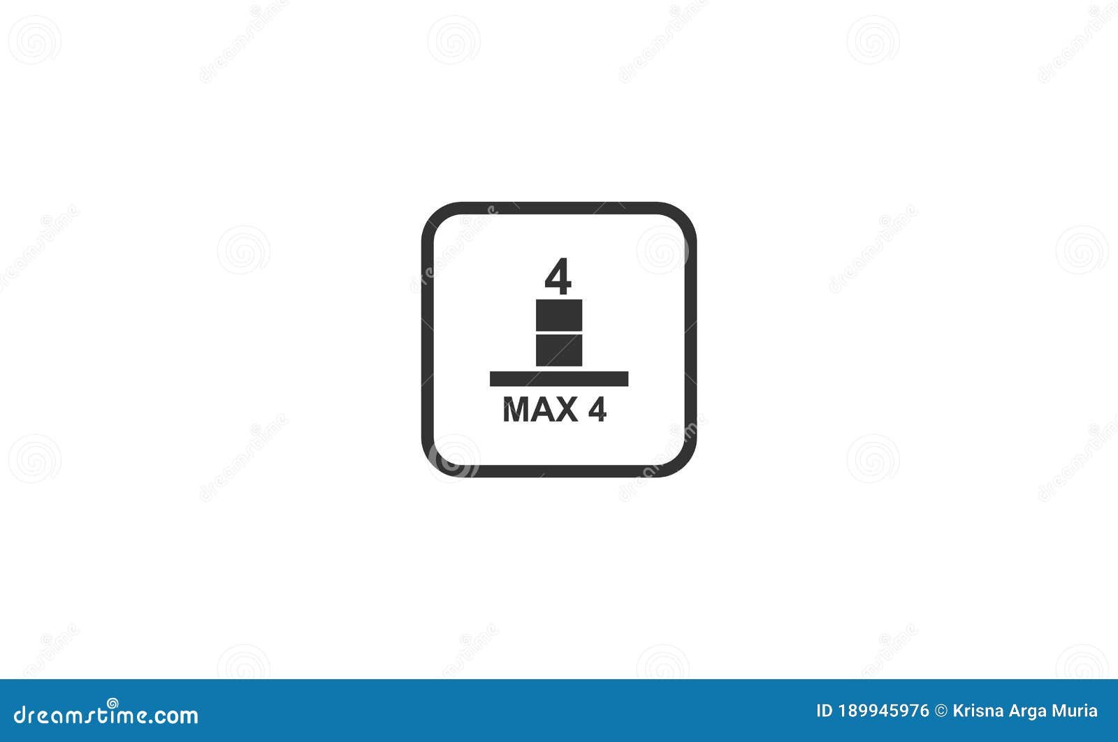 Packaging Symbols Icon on Vector Cardboard Background Maximum Four ...