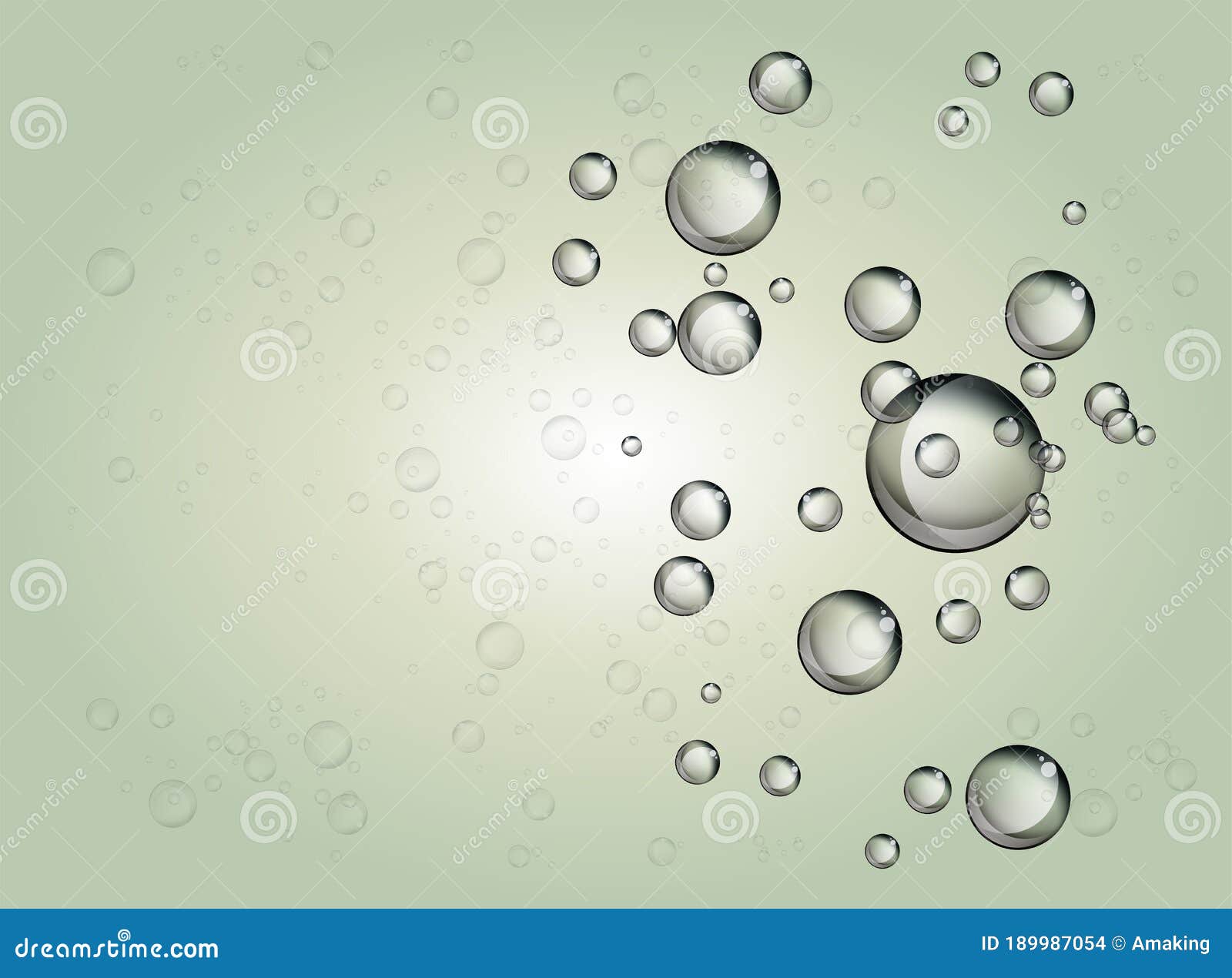 Water Bubble Rising on Clear Background. Stock Vector - Illustration of ...