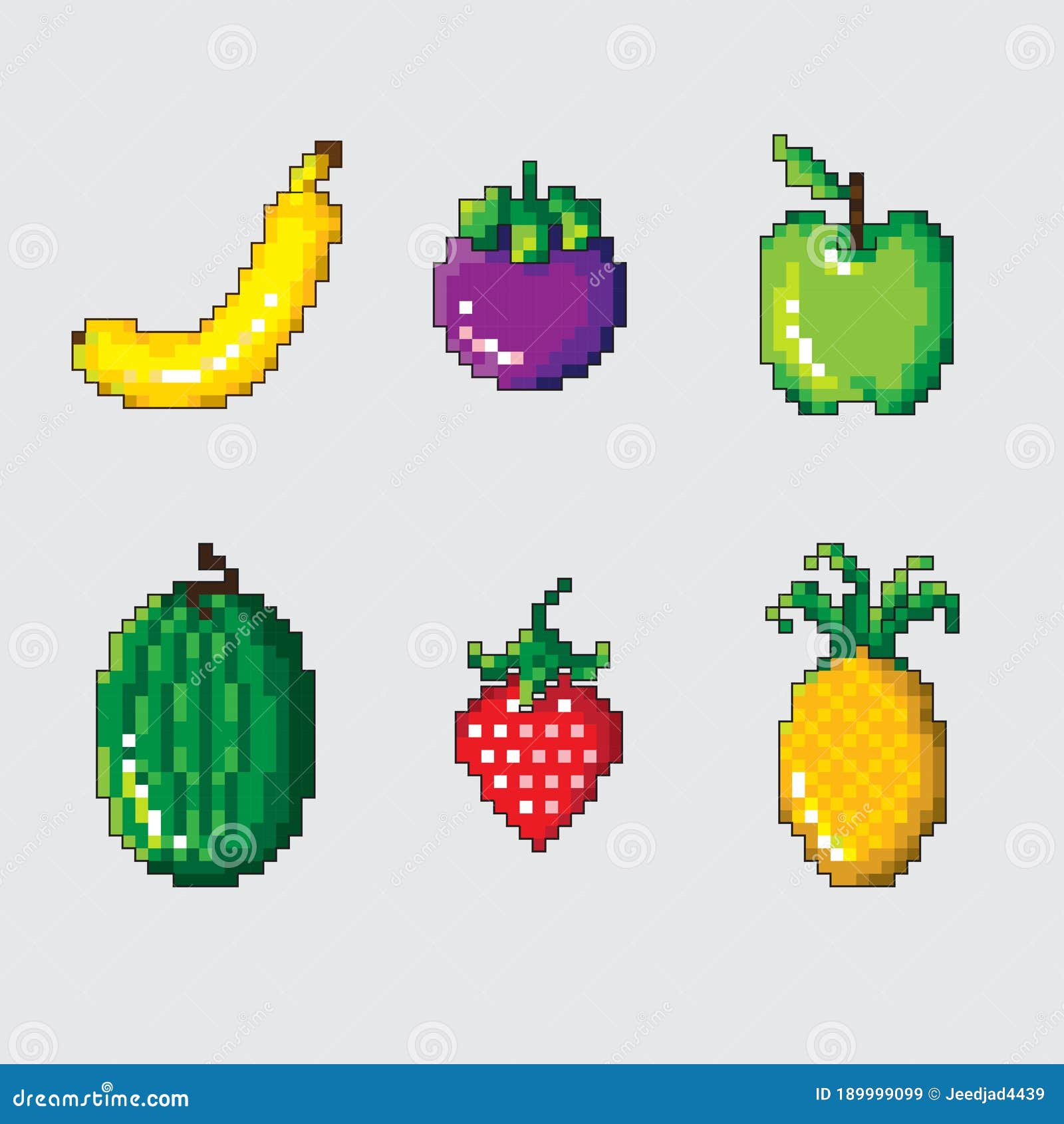 Icon Each fruit game stock vector. Illustration of game - 189999099