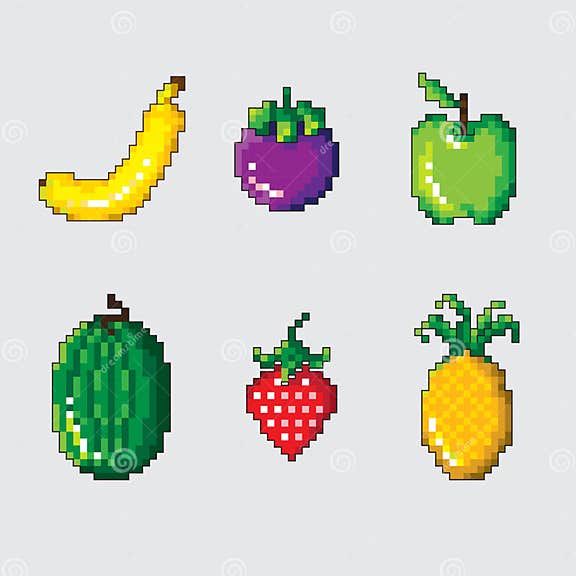 Icon Each fruit game stock vector. Illustration of game - 189999099