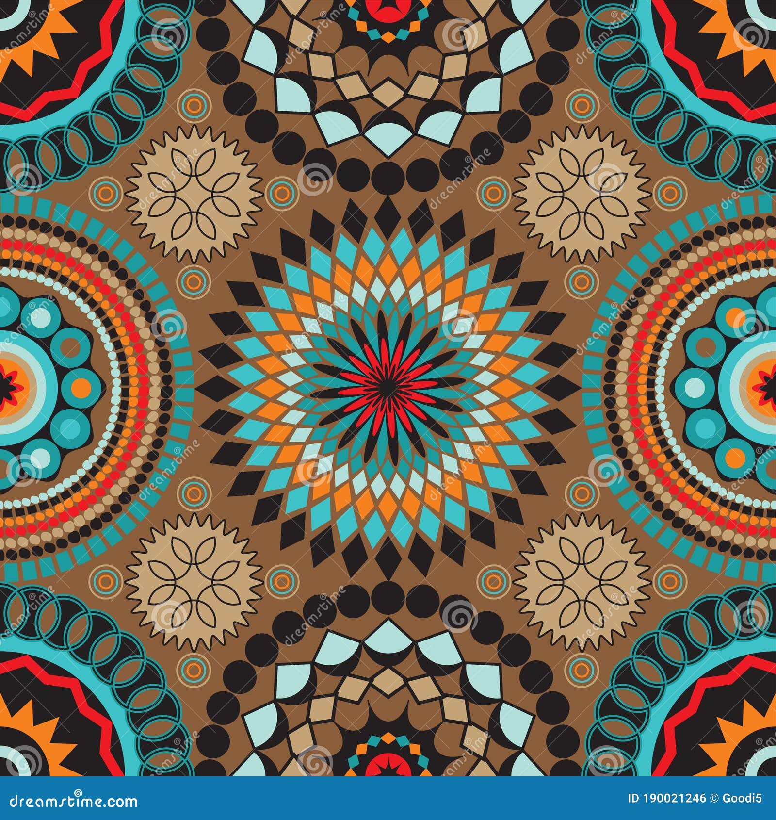 Seamless African Ethnic Color Design Print Stock Vector - Illustration ...