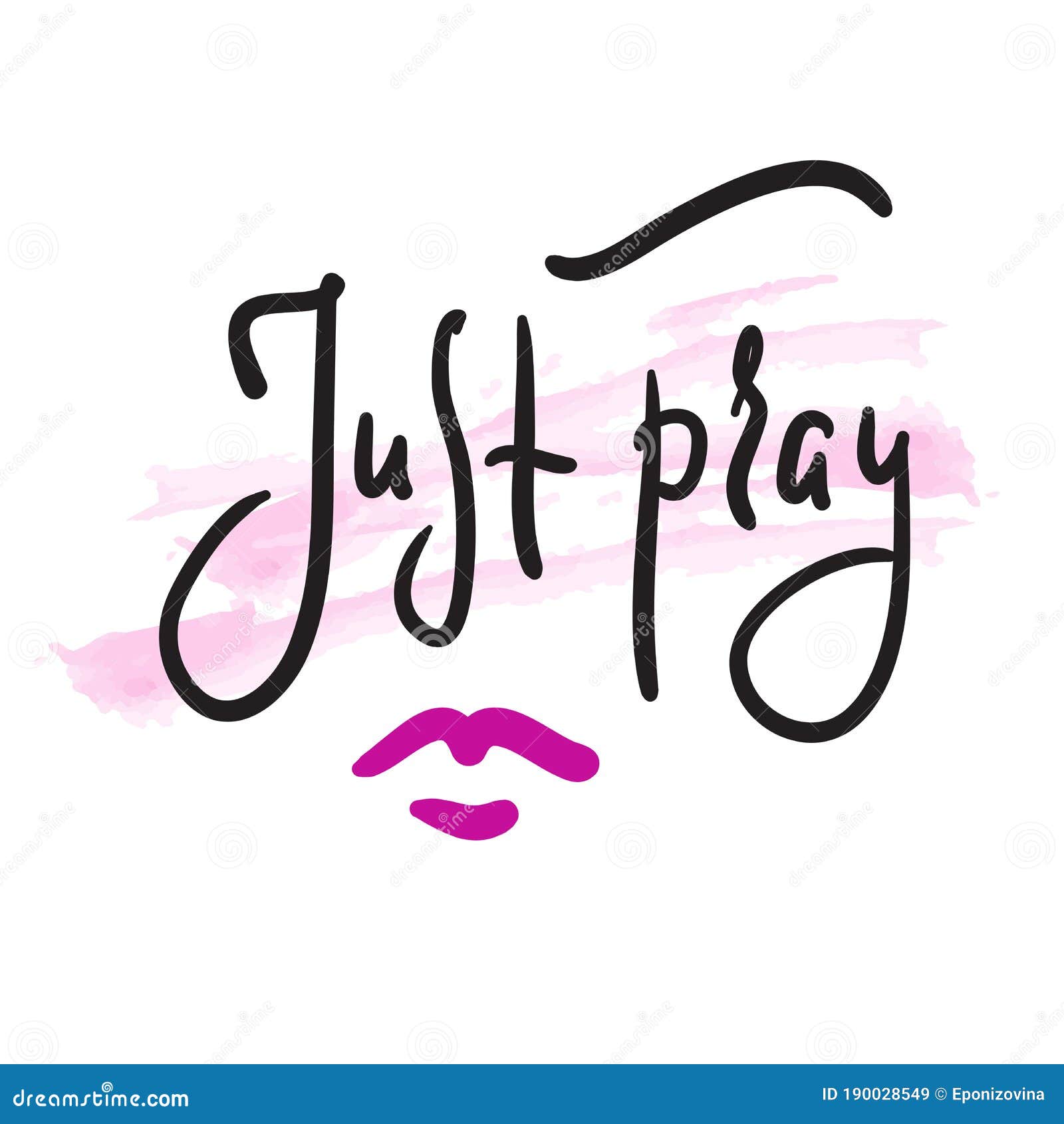 Just Pray - Inspire Motivational Religious Quote Stock Vector ...