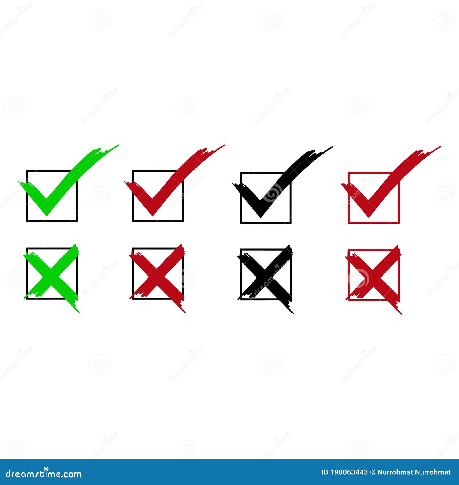 Tick Icons Symbol Set Checkmarks Vector Image Stock Vector ...