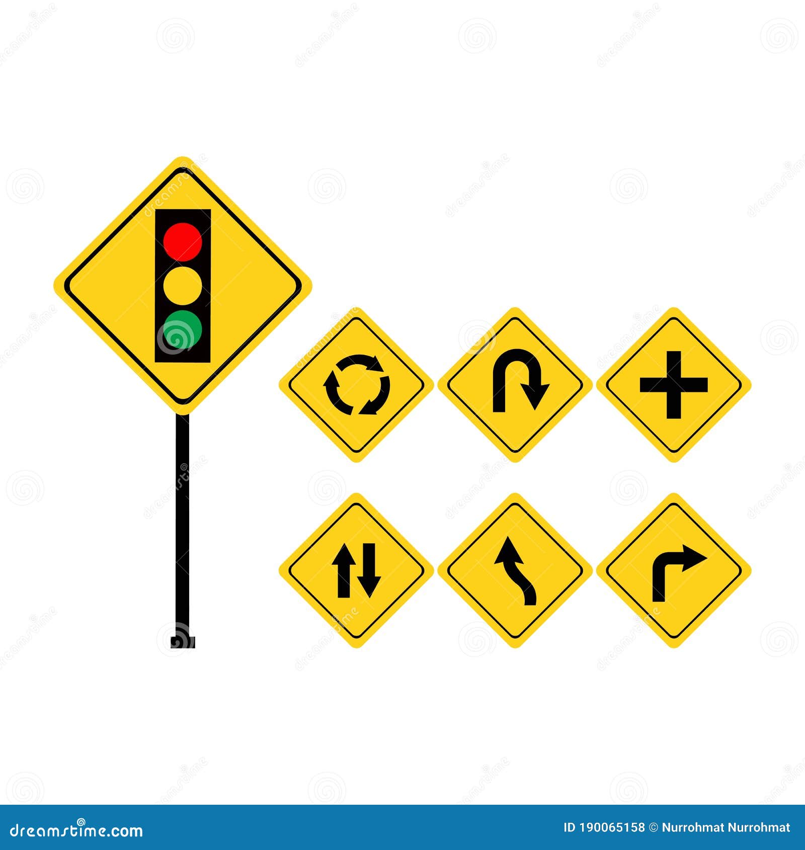 Standard Traffic Sign Collection Vector Illustration | CartoonDealer ...