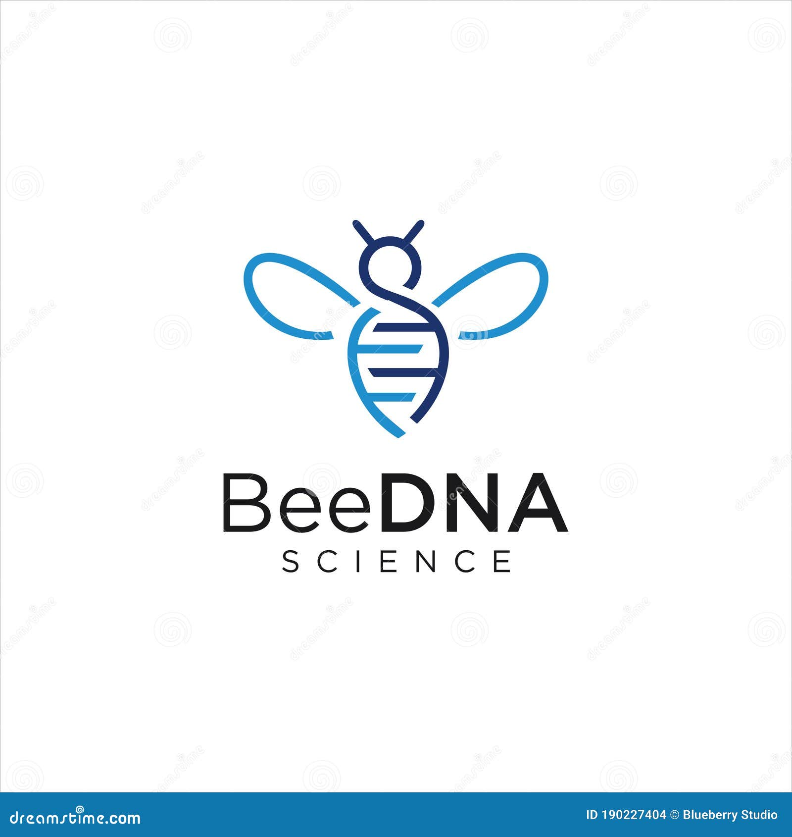 DNA Bee Logo Design Genetic Symbol. Animal DNA Logo Diagnostics Science ...