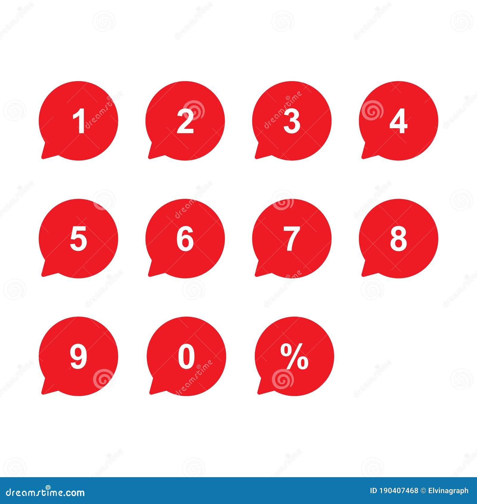 Numbers Set Icon Isolated Icon Stock Vector - Illustration of numbers ...