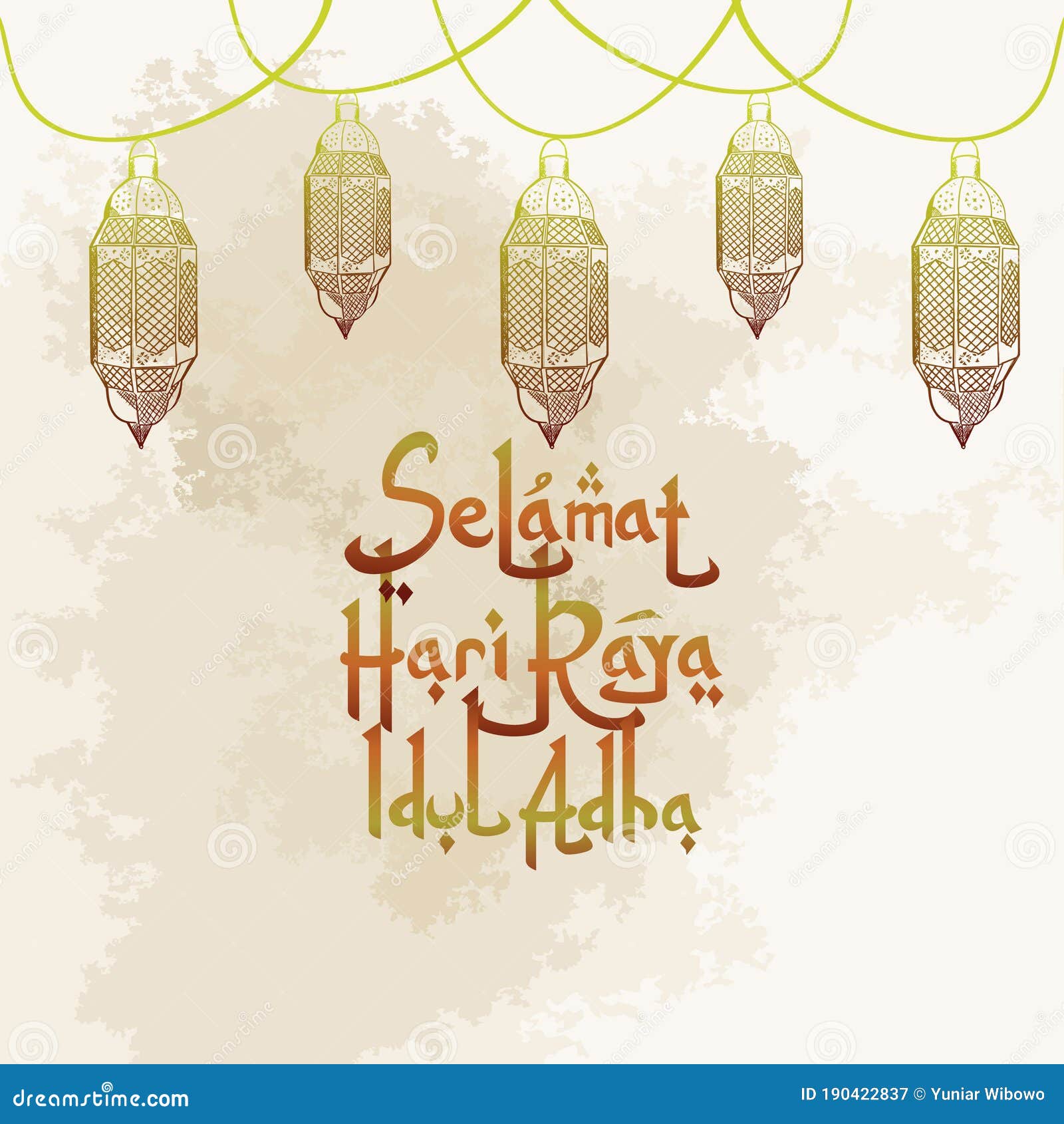 Vector Illustration of Happy Celebrating Islamic Holy Day, Eid Al-Adha ...