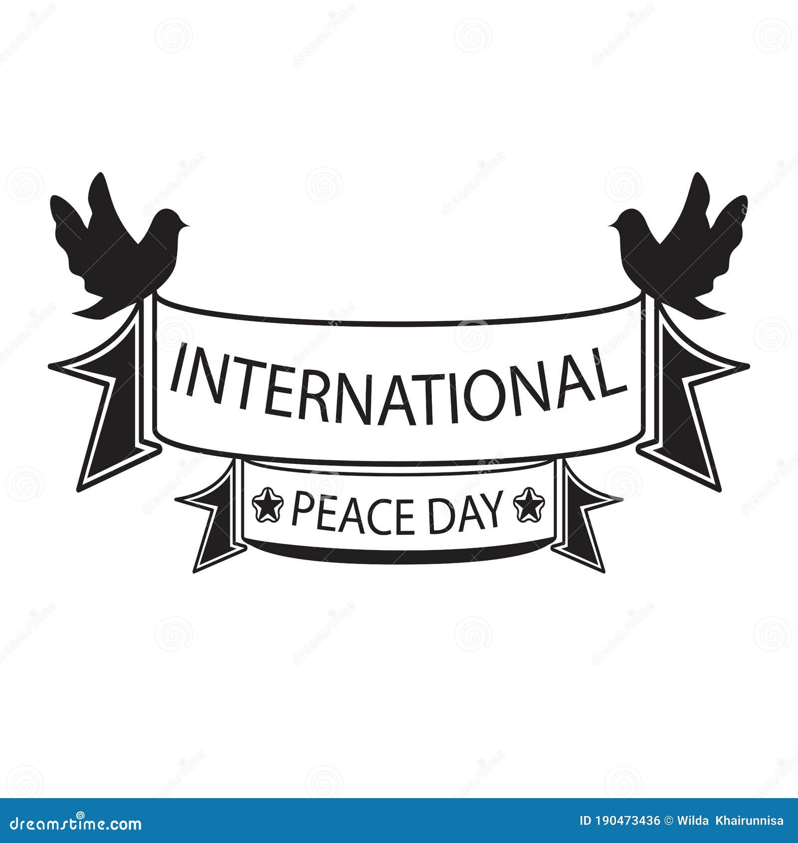 Vector Graphic from Flat Logo Design with the Text `International Peace ...