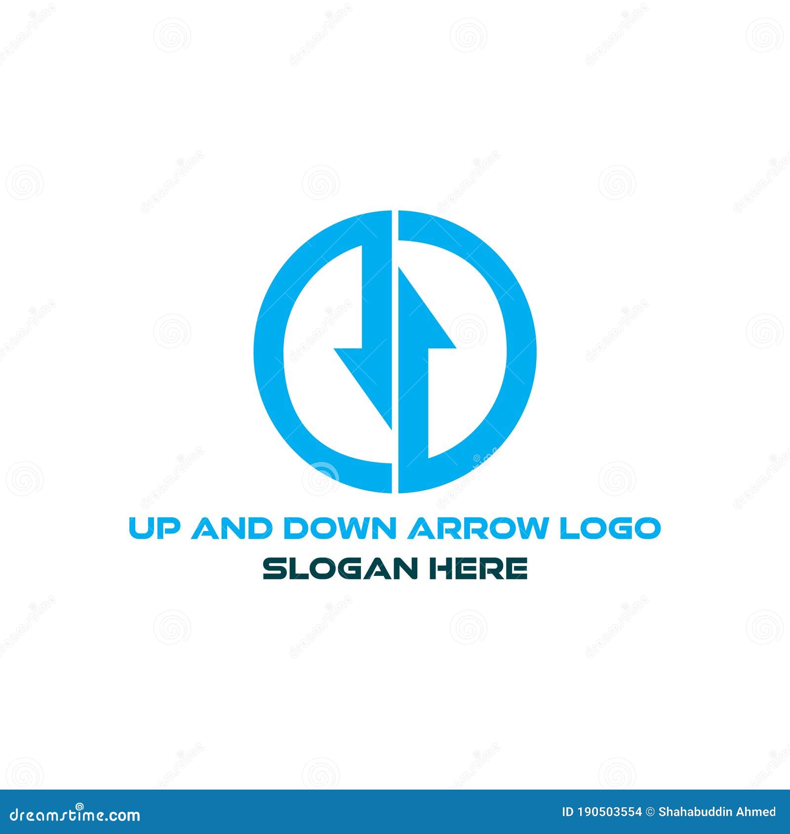 Abstract Vector Circle Up and Down Arrow Icon. Vector Circle Arrow Logo ...