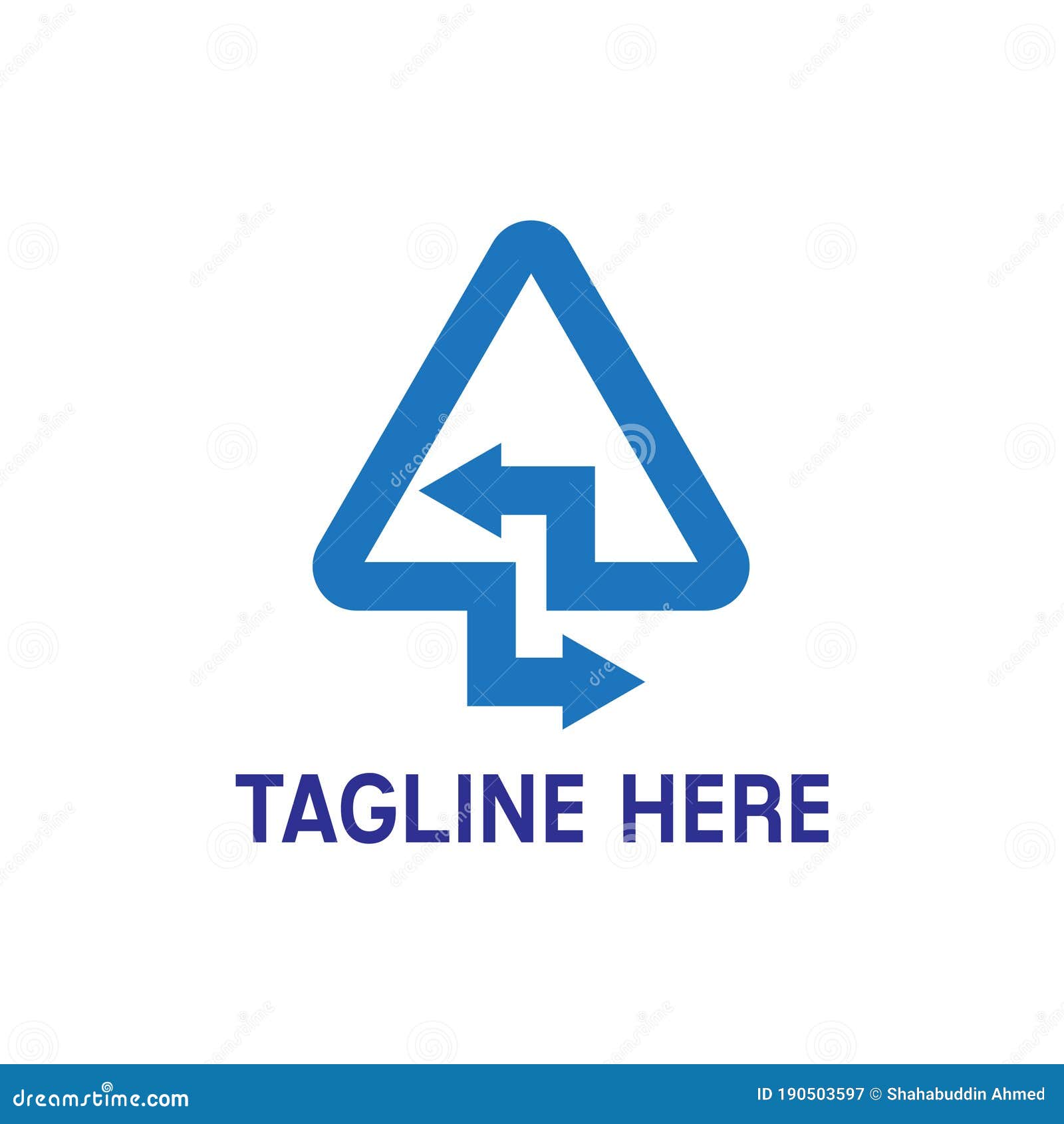 Triangle Arrow Logo. Left and Right Arrow Icon. Stock Illustration ...