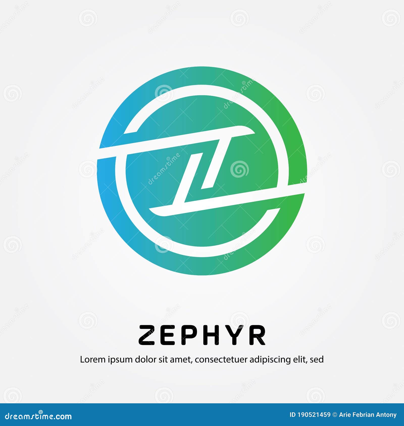 Zephyr, Letter Z Logo Vector Design with Gradient Color Stock Vector ...