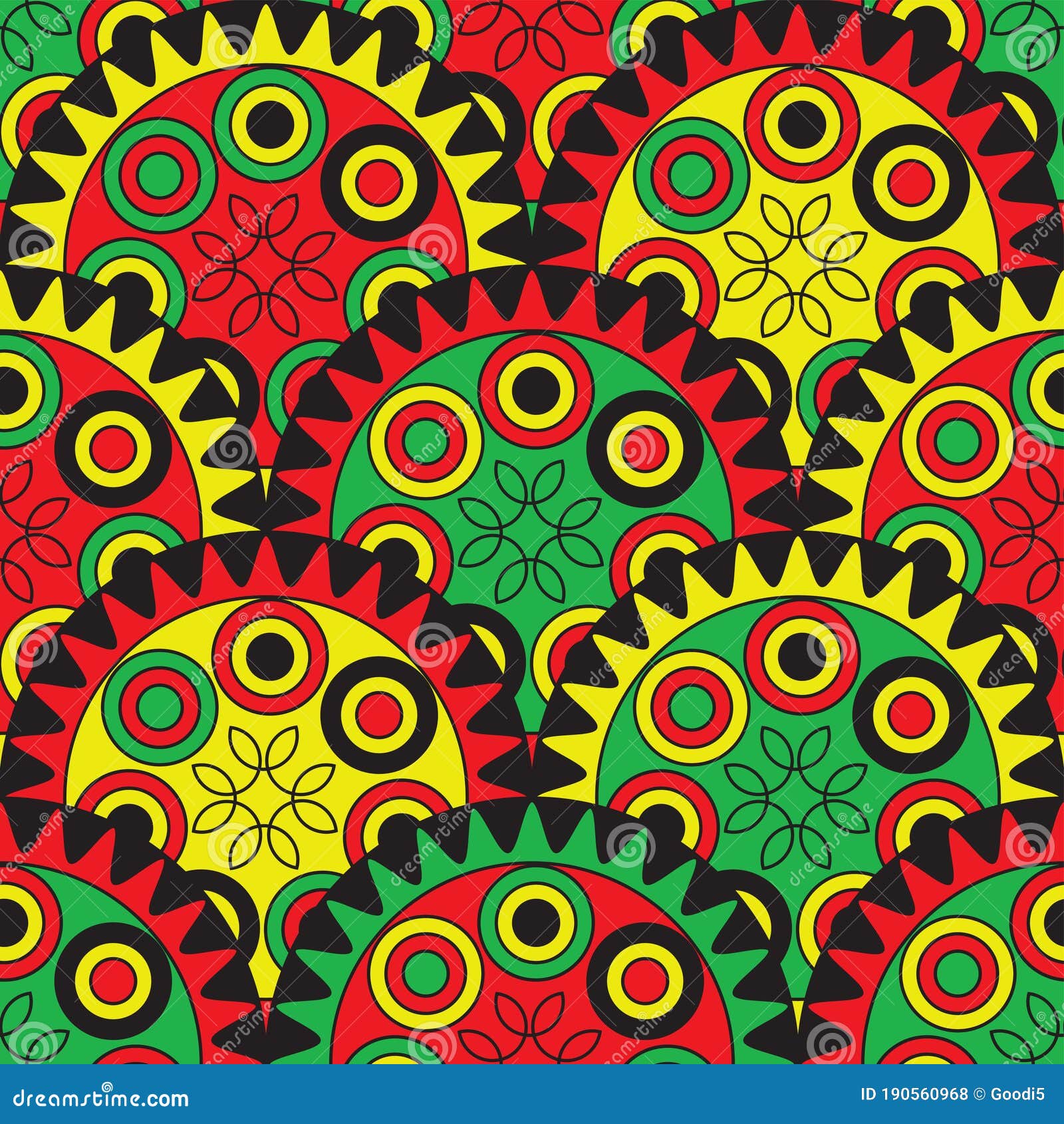 Seamless Vector Colorful African Design Stock Vector - Illustration of ...