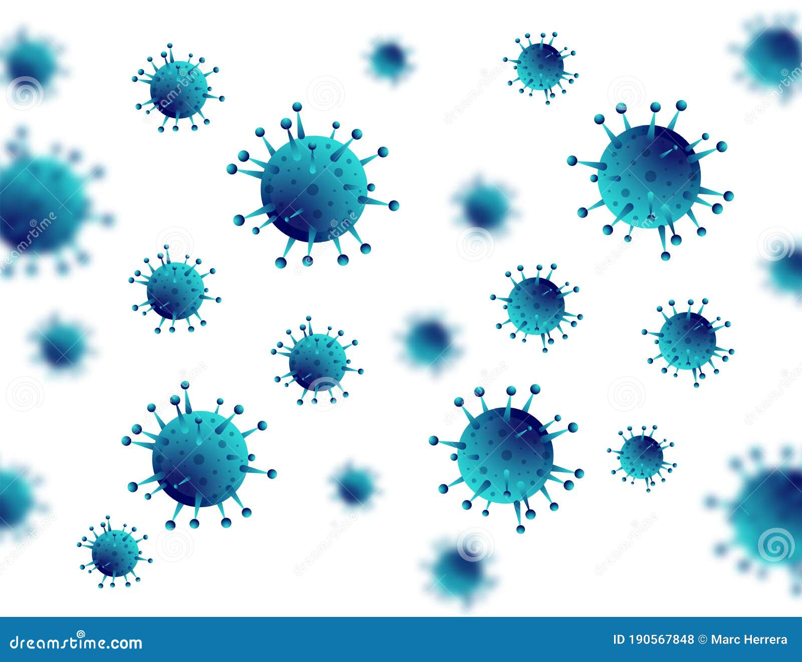 Blue Virus Illness Background Design Stock Illustration - Illustration ...