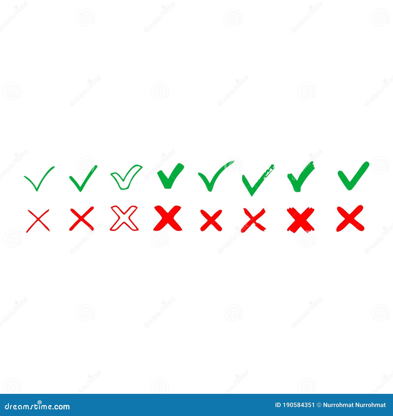 Hand-drawn Doodle Check Marks, Check Marks and Checklist Marks. Check ...