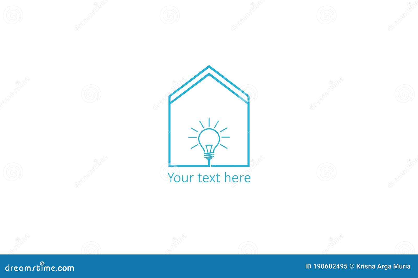 Simple Modern Creative Bulb Lamp House Vector Stock Vector ...