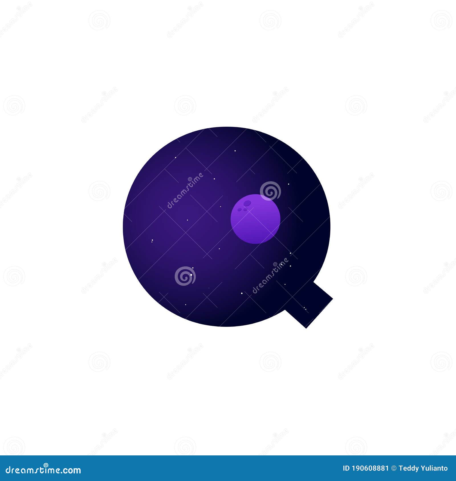 Initial Space Q logo stock vector. Illustration of modern - 190608881