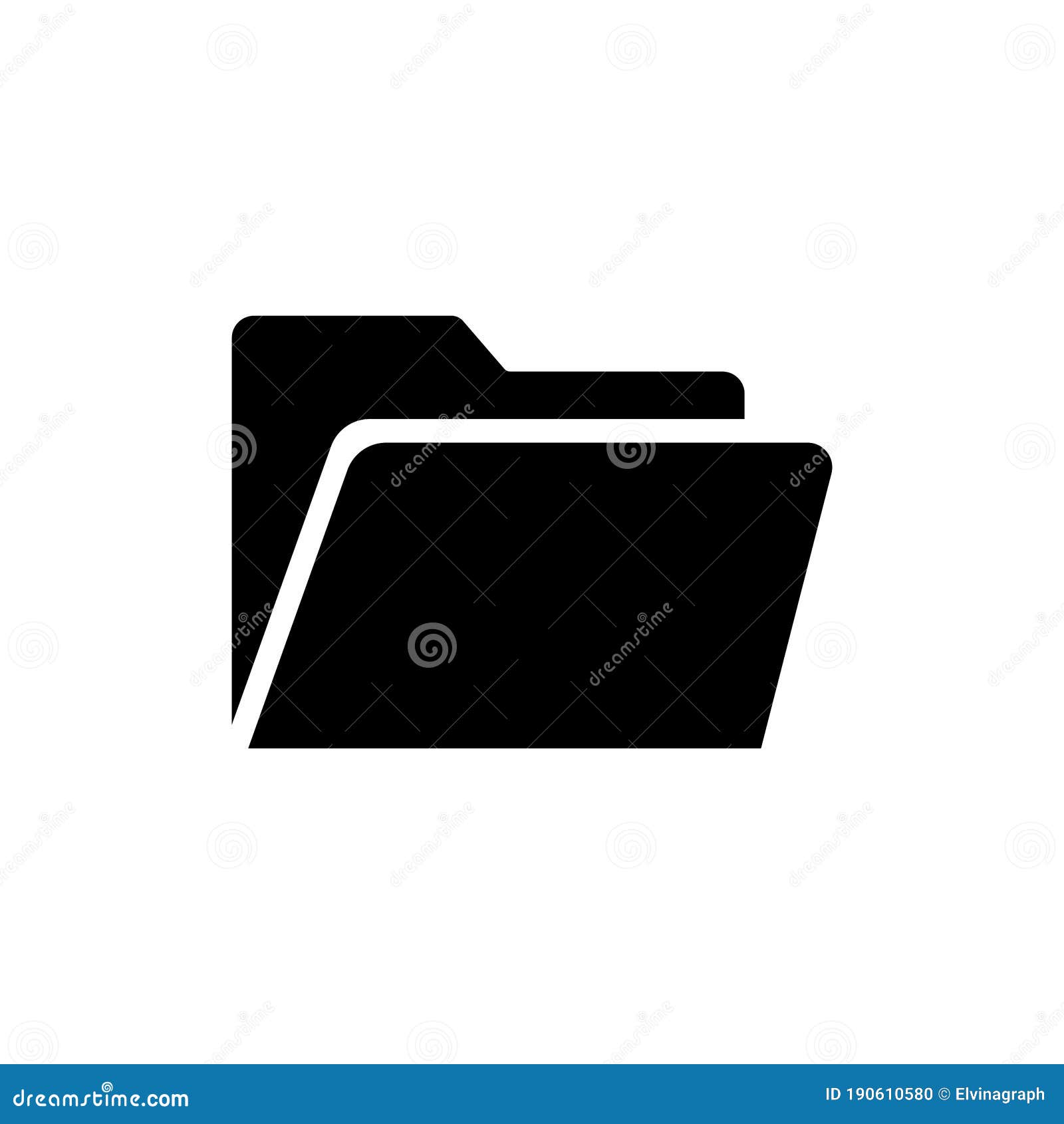 Computer Folder Open Button Vector Stock Vector - Illustration of ...