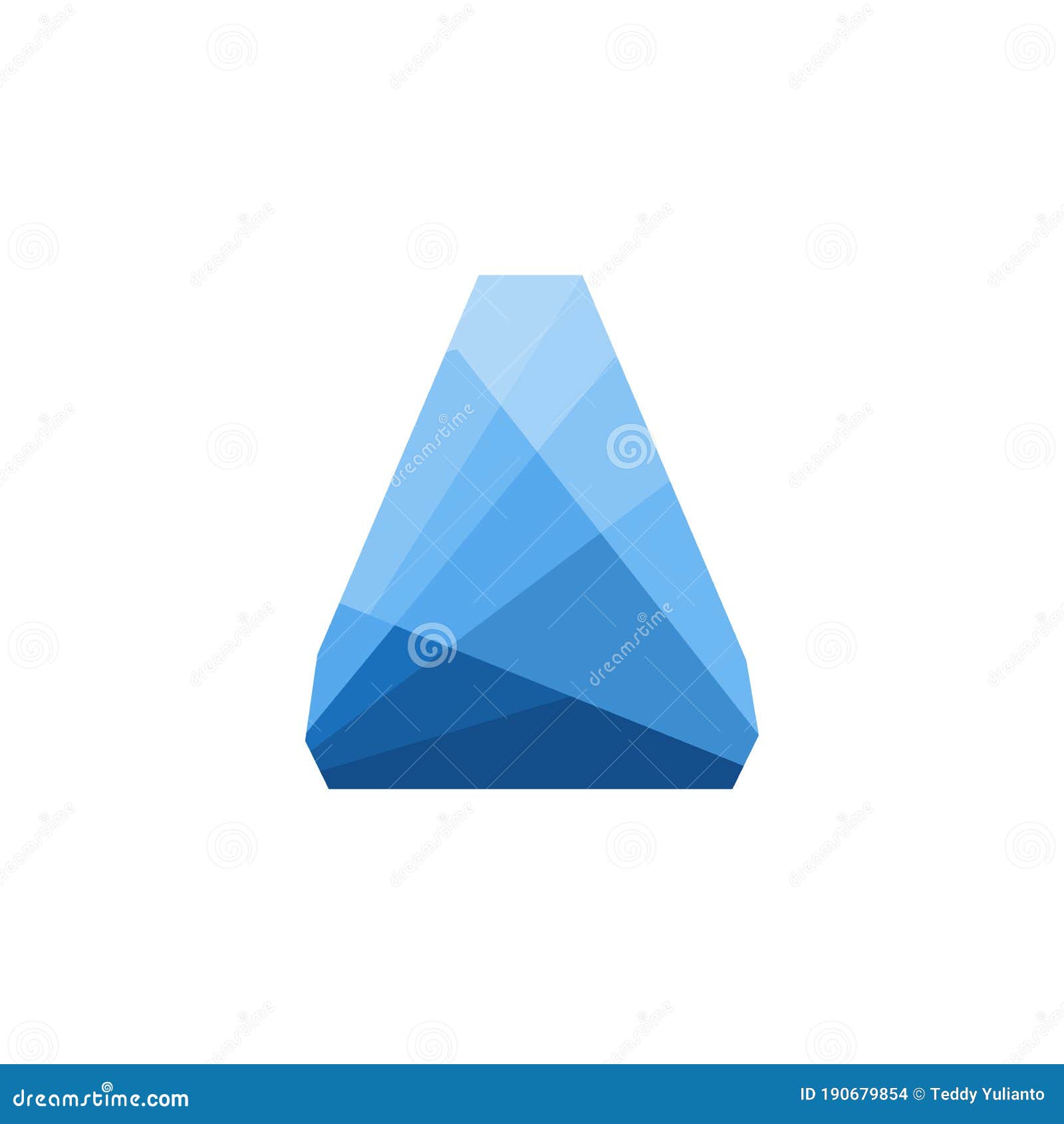 Unique blue gem stone logo stock vector. Illustration of brilliant ...