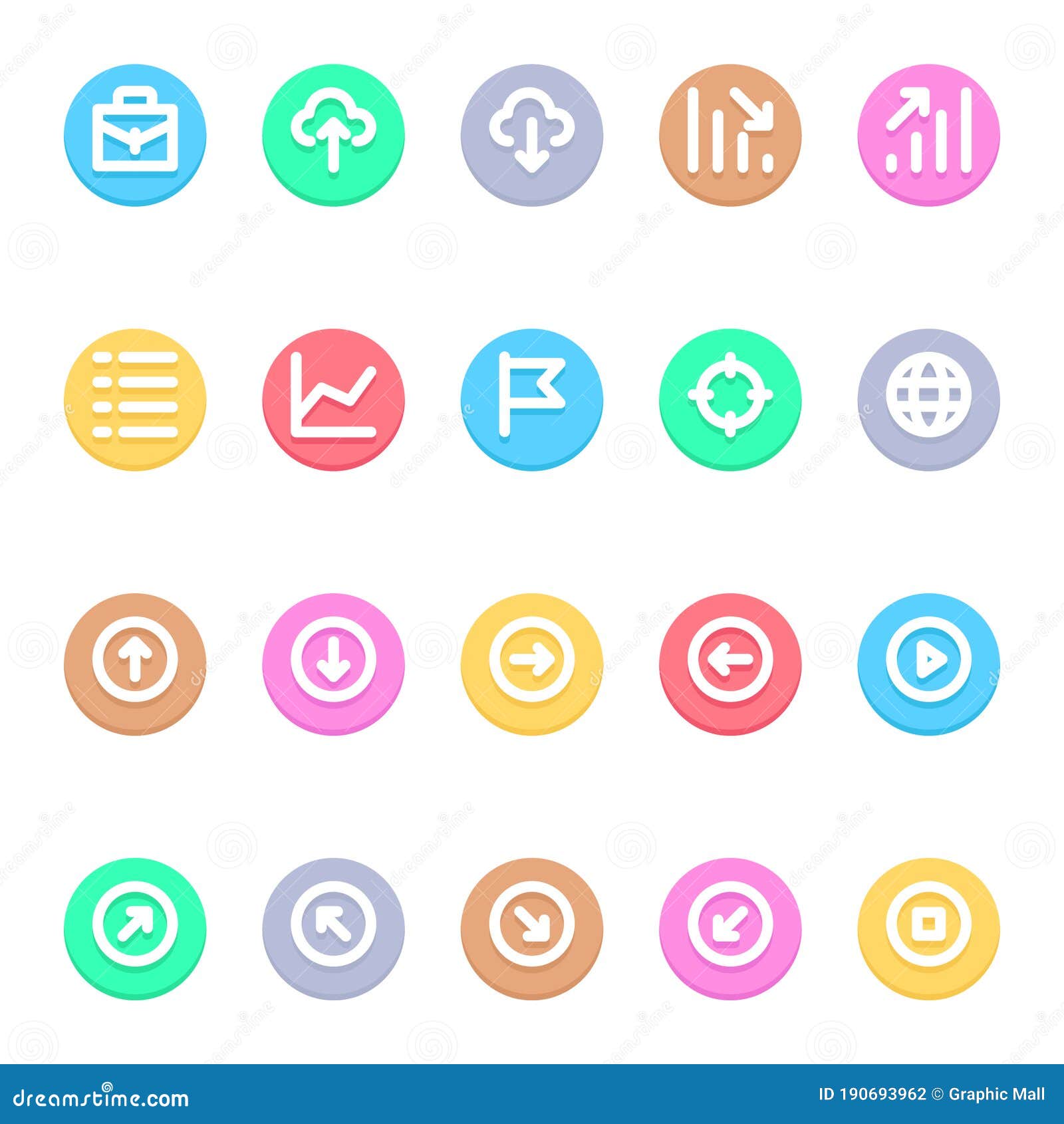 User Interface - 20 Icons Image. Stock Vector - Illustration of ...