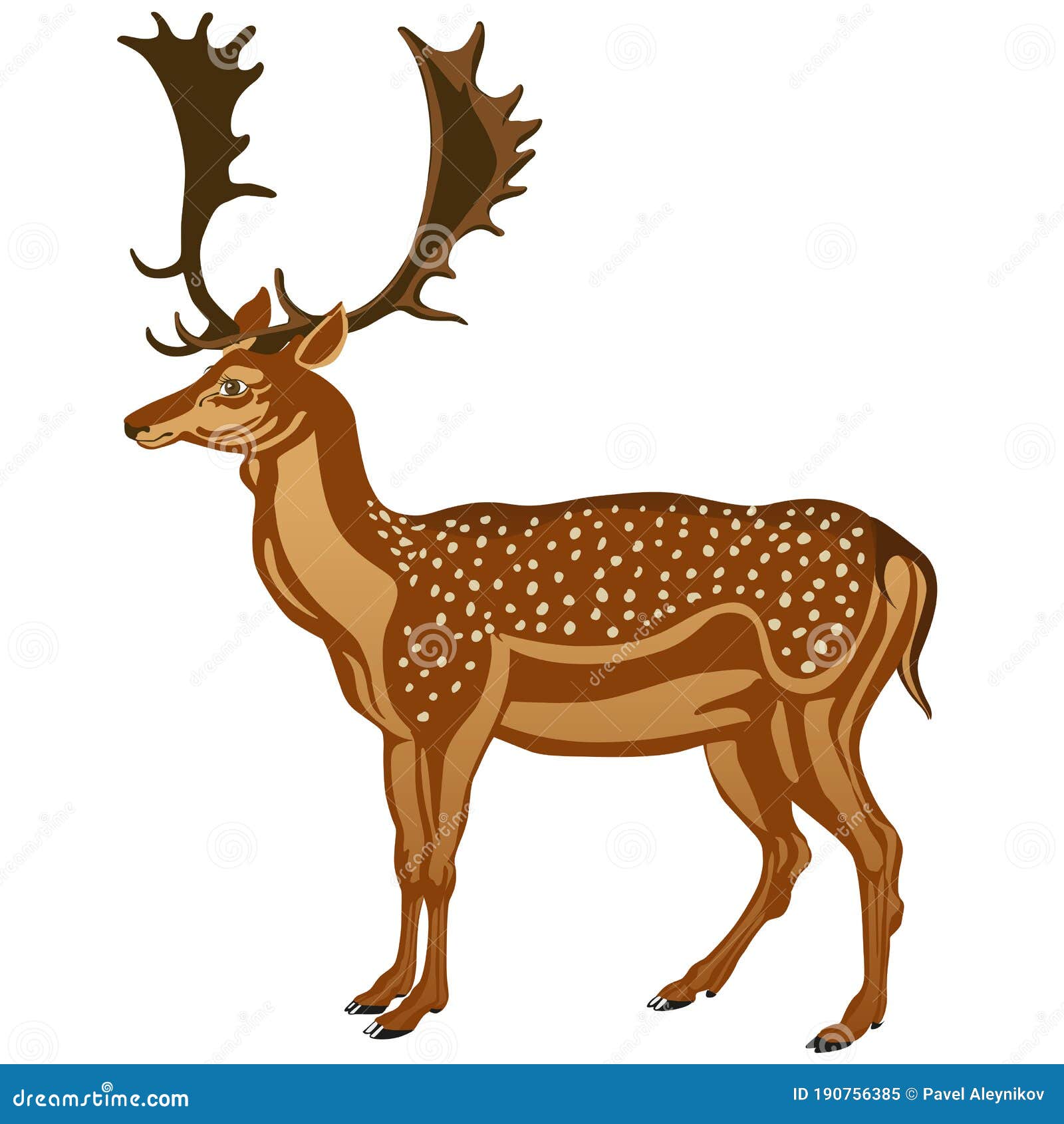 Deer Vector Flat Styled Image. Vector Image Stock Vector - Illustration ...