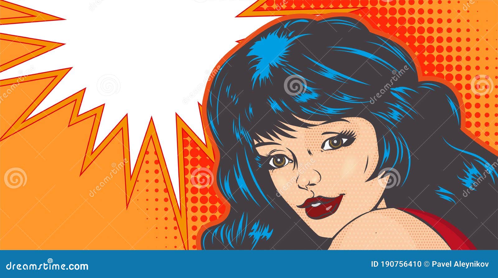 Woman Comics Styled Vector Image Stock Vector - Illustration of pattern ...