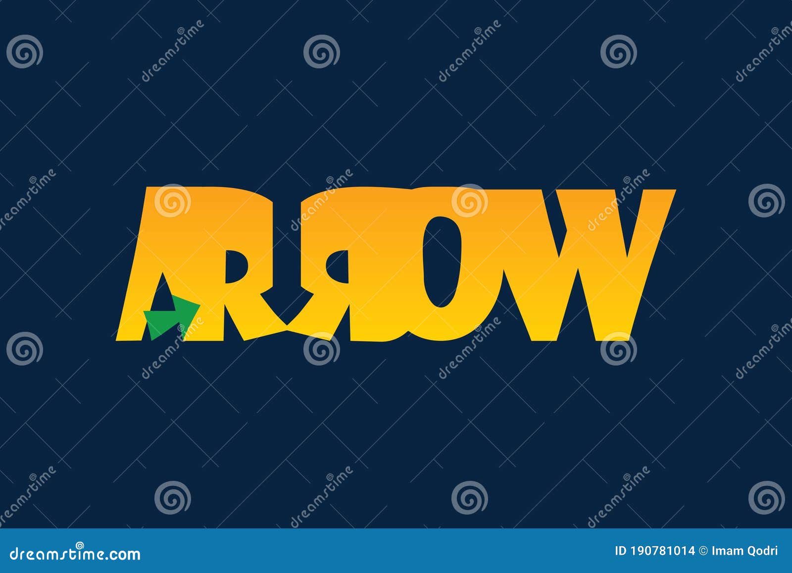 Creative Letter Typography Arrow Vector Design Stock Vector ...