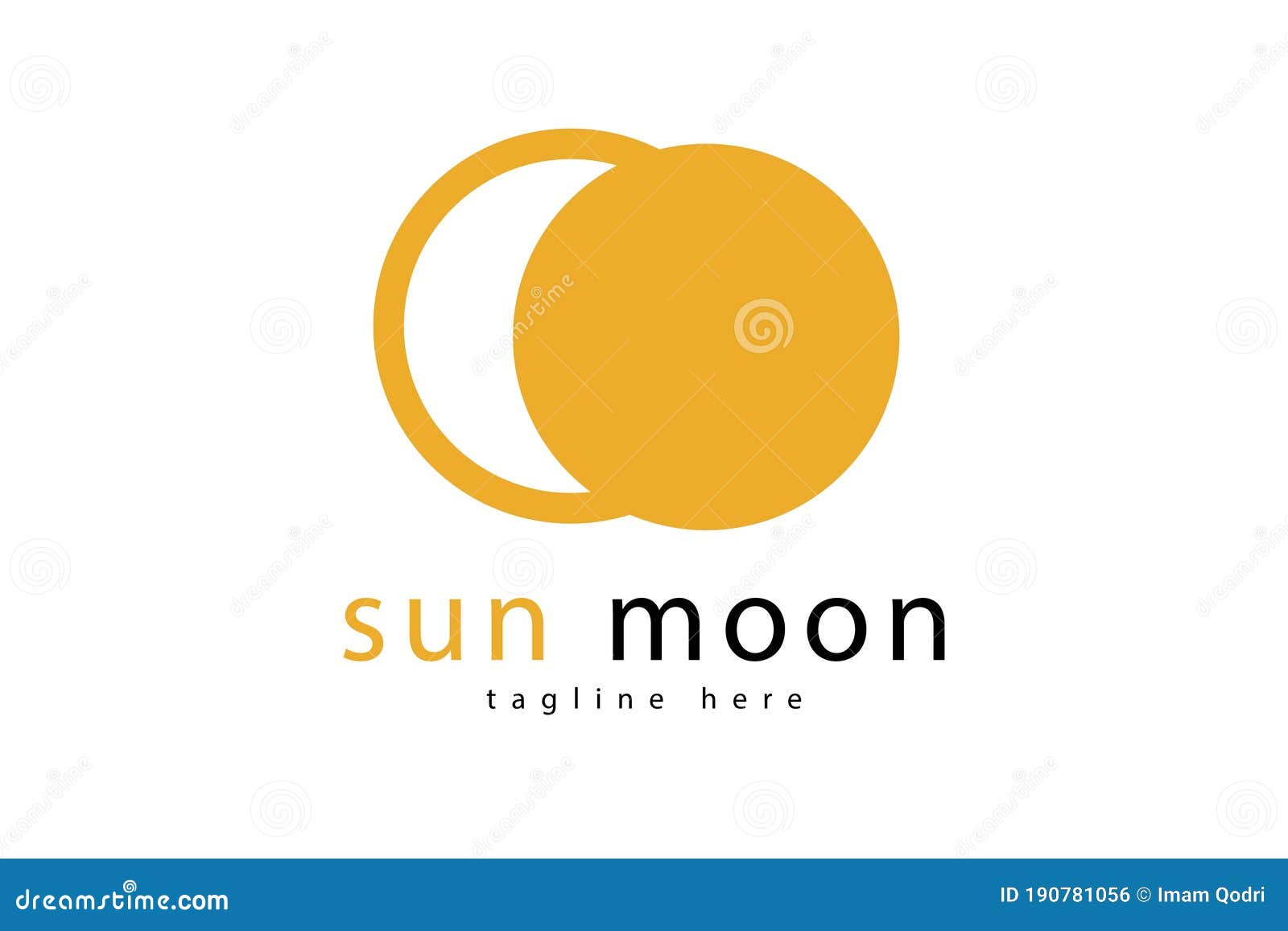 Sun and Moon Logo Vector Design Template Stock Vector - Illustration of ...
