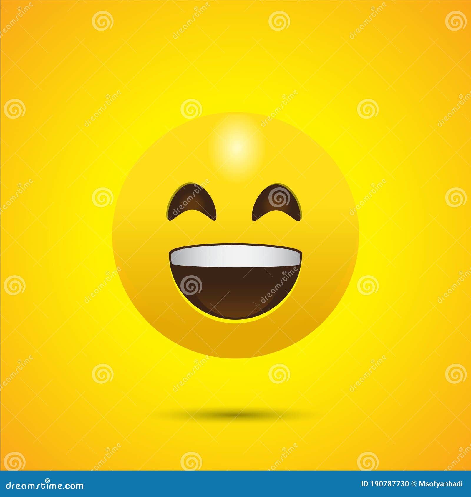 Grinning Face Emoji with Smiling Eyes Stock Vector - Illustration of ...