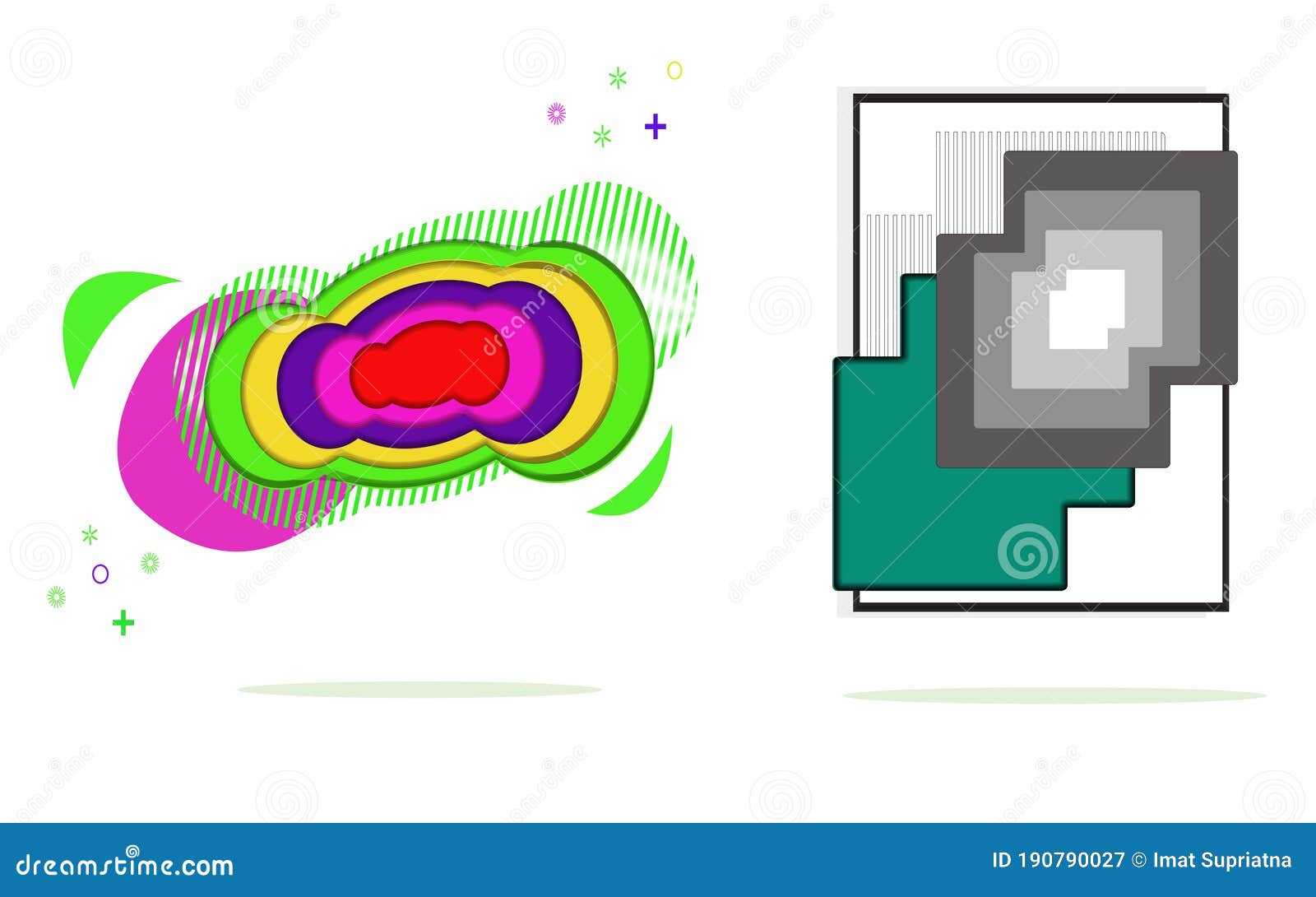 Kumpulan Elemen Grafis Modern Abstrak. Stock Vector - Illustration of ...