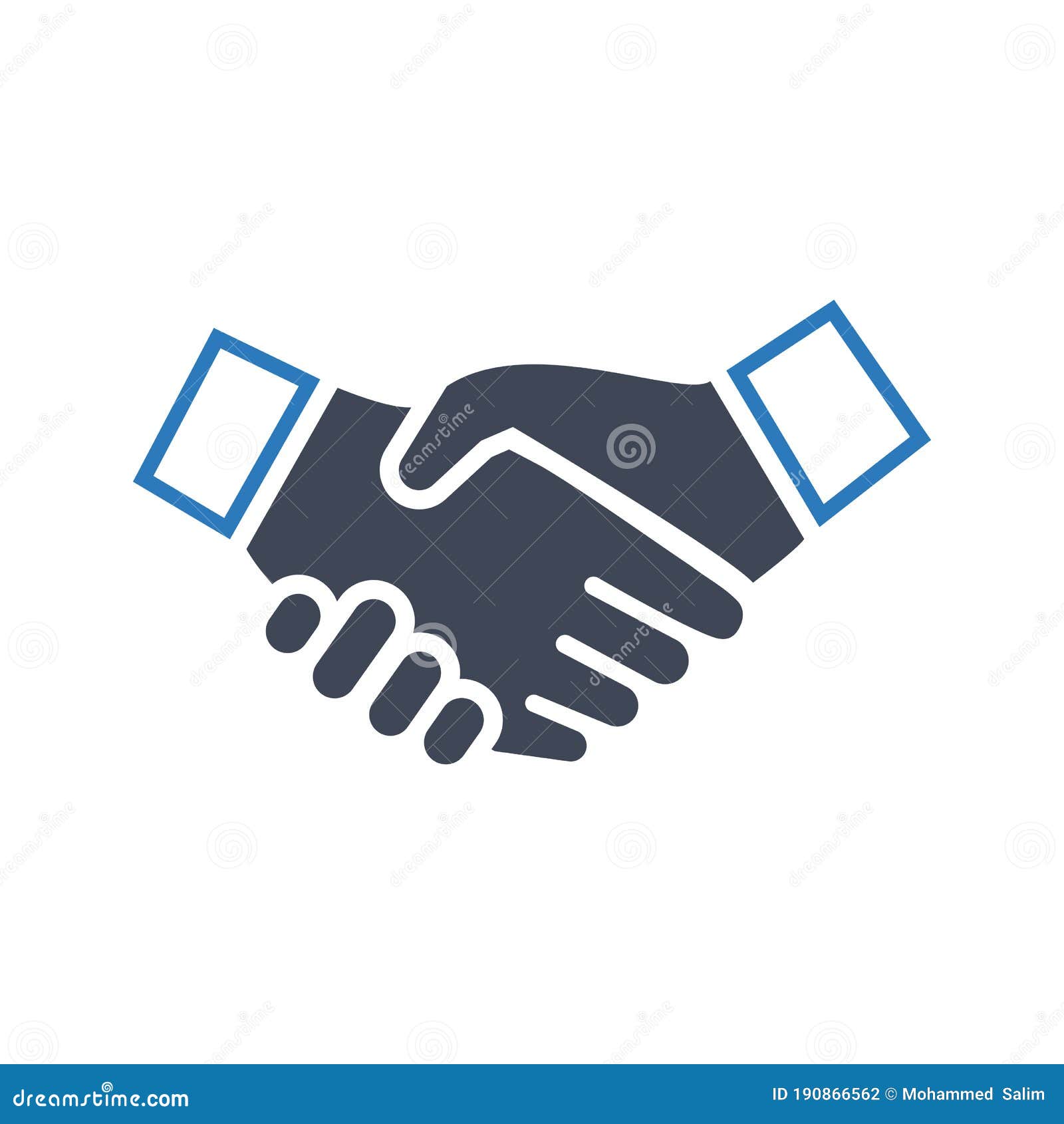 Handshake Meeting Flat Vector Icon Stock Vector - Illustration of ...