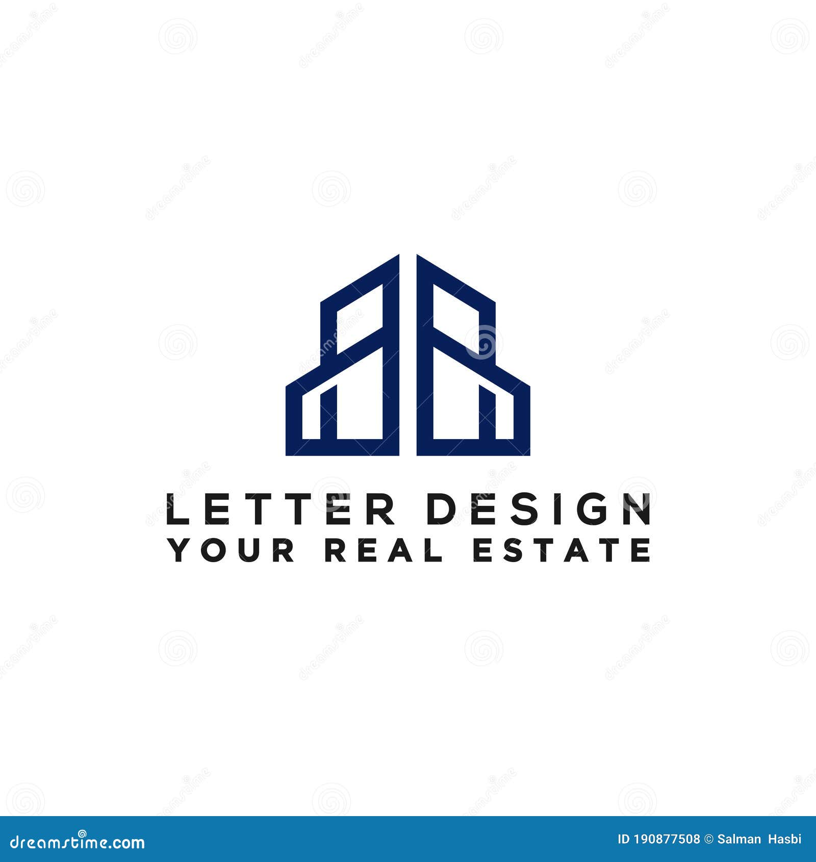 Logo Template Letter BB. a Symbol of Real Estate or House Building ...